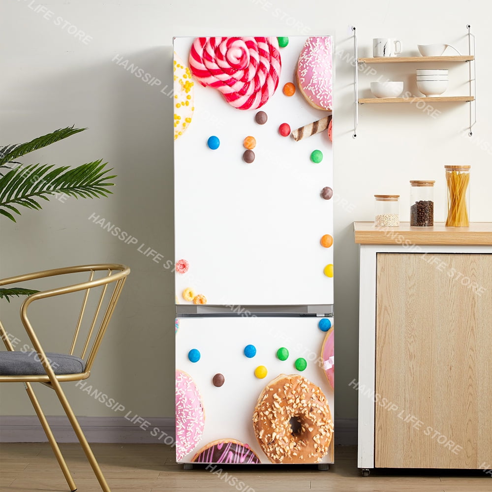 Delicious Dessert Donut Fruit Platter Mural Refrigerator Sticker ration ...