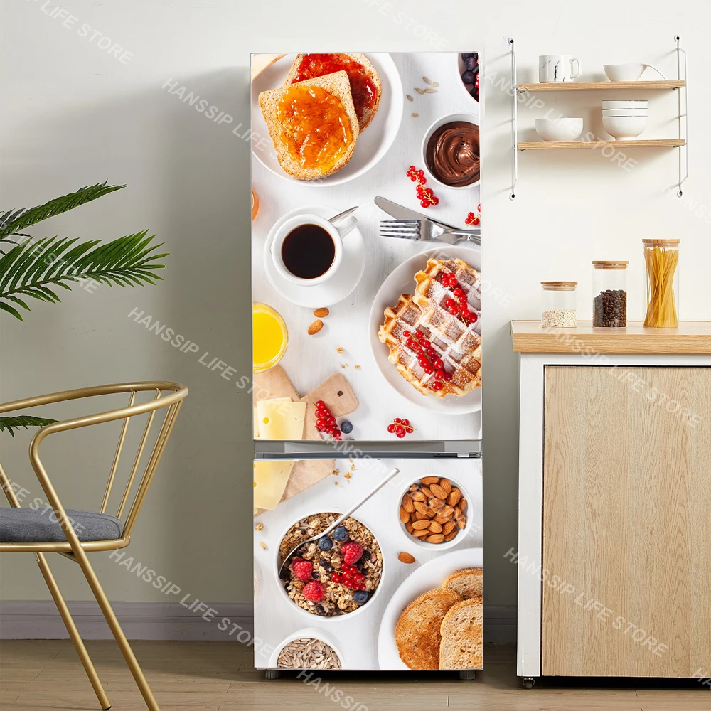 Delicious Dessert Donut Fruit Platter Mural Refrigerator Sticker ration ...