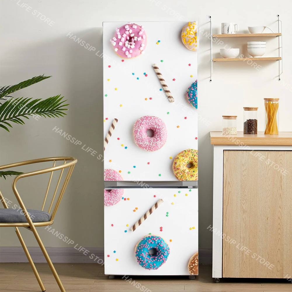 Delicious Dessert Donut Fruit Platter Mural Refrigerator Sticker ration ...