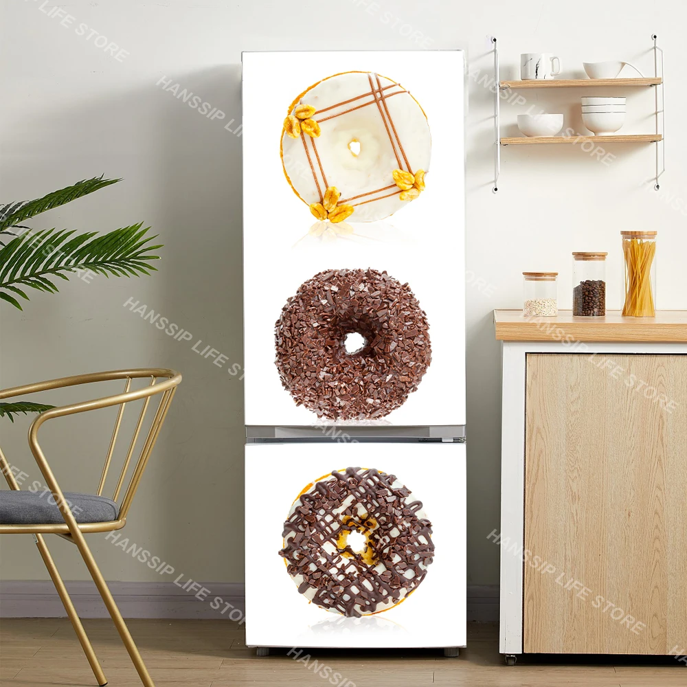Delicious Dessert Donut Fruit Platter Mural Refrigerator Sticker ration ...