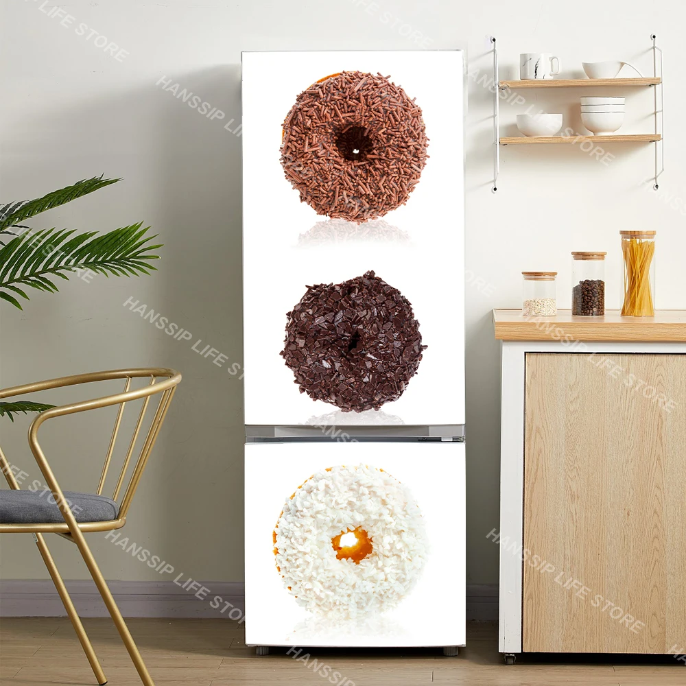 Delicious Dessert Donut Fruit Platter Mural Refrigerator Sticker ration ...