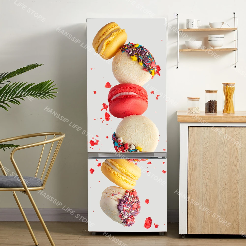 Delicious Dessert Donut Fruit Platter Mural Refrigerator Sticker ration ...