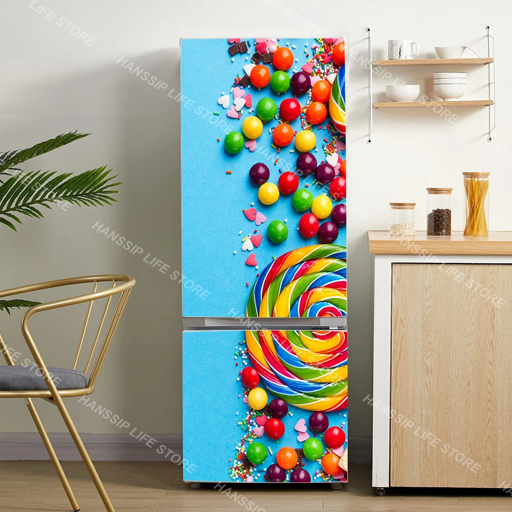 Delicious Dessert Donut Fruit Platter Mural Refrigerator Sticker ration ...