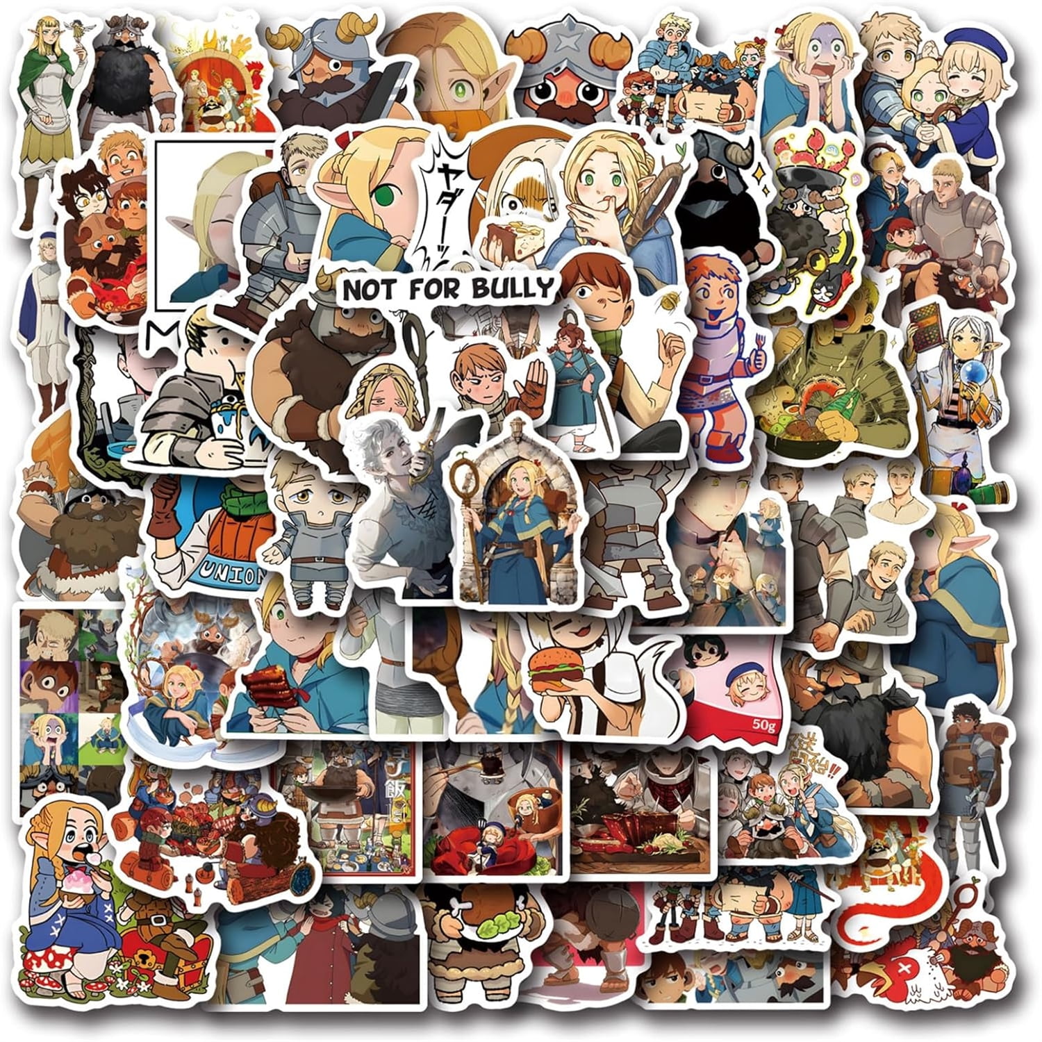 Delicious in Dungeon Stickers 50pcs Japanese Anime Stickers Cartoon ...