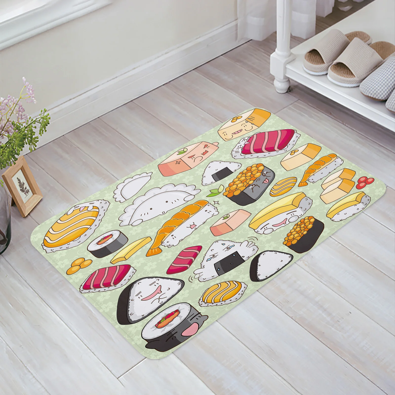 Delicious Food Donut Dots Floor Mat Entrance Door Mat Living Room ...