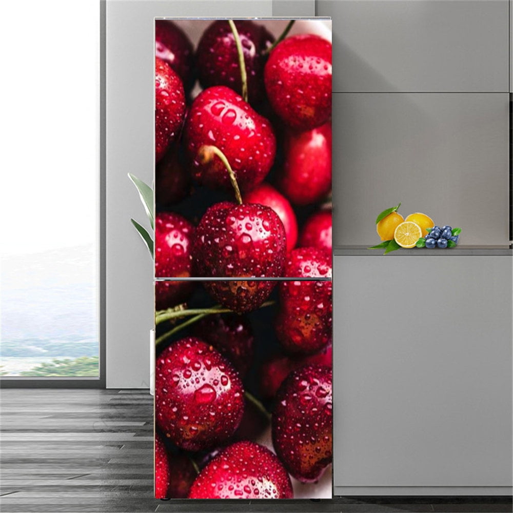 Delicious Food Fridge Door Stickers Self Adhesive PVC Refrigerator ...