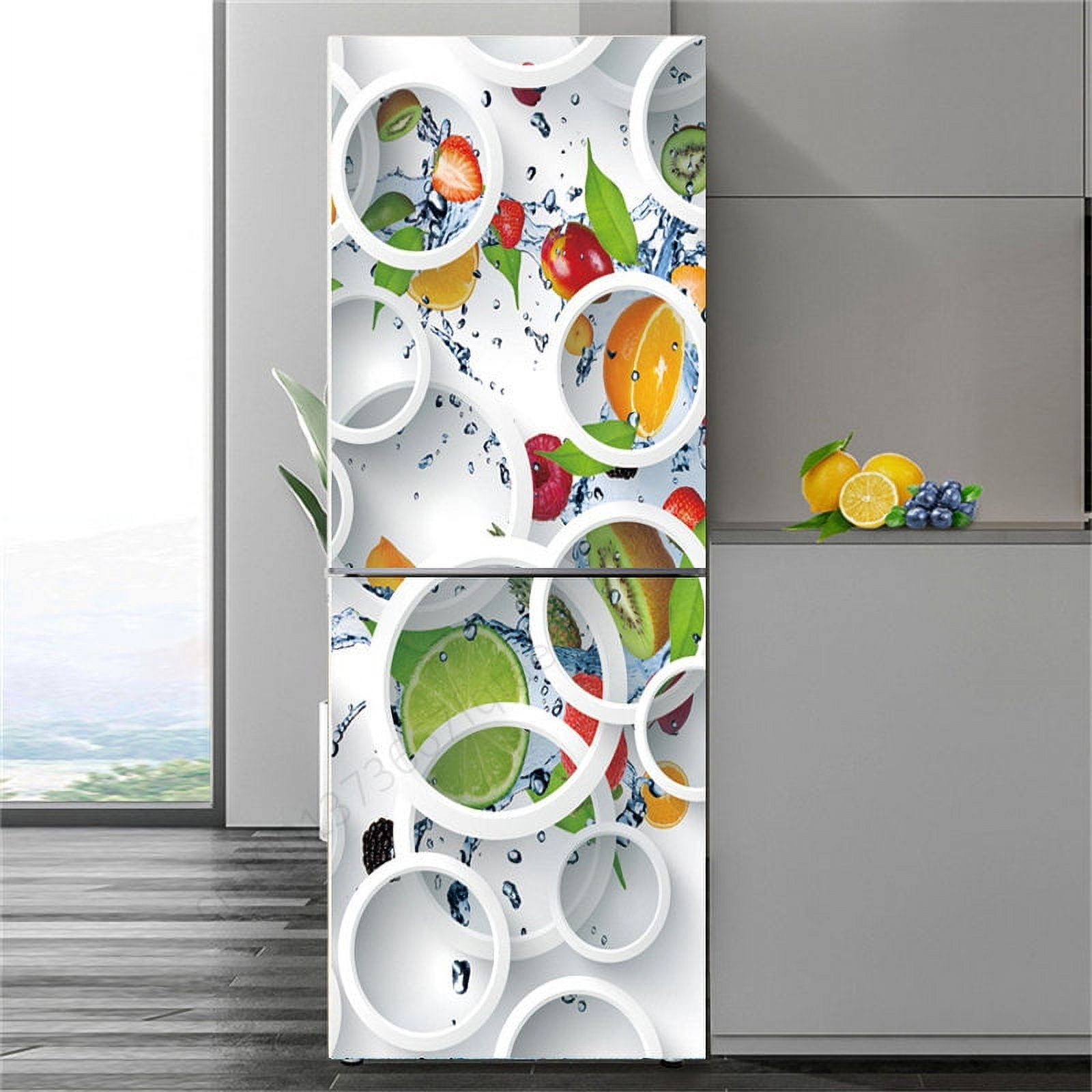 Delicious Food Fridge Door Stickers Self Adhesive PVC Refrigerator ...