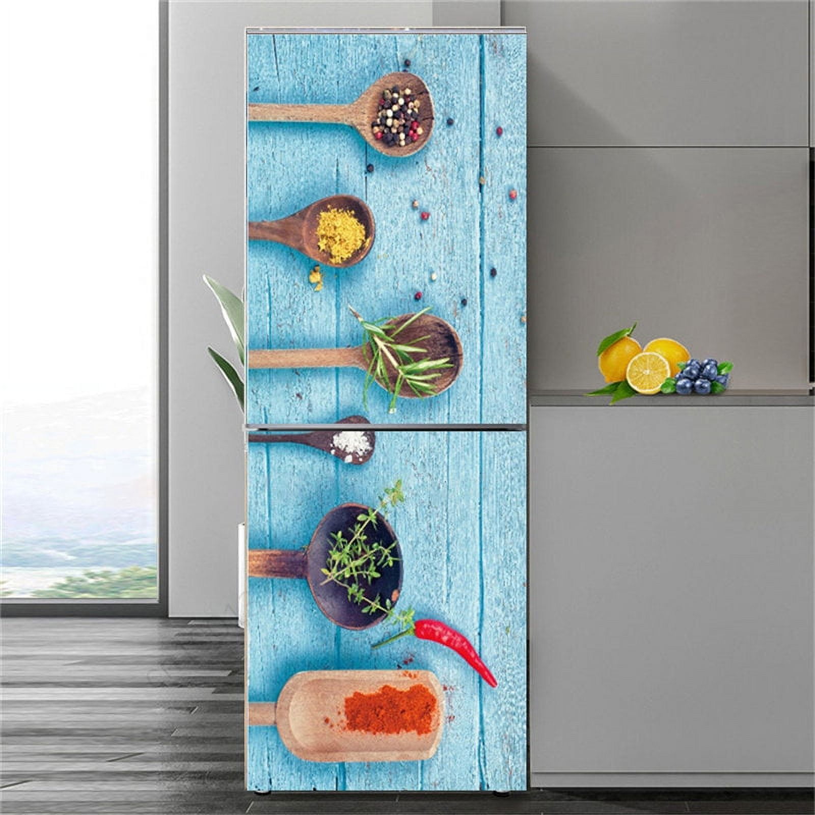 Delicious Food Fridge Door Stickers Self Adhesive PVC Refrigerator ...