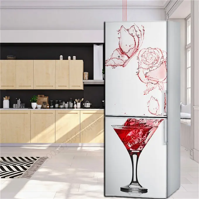 Delicious Food Fridge Door Stickers Self Adhesive PVC Refrigerator ...