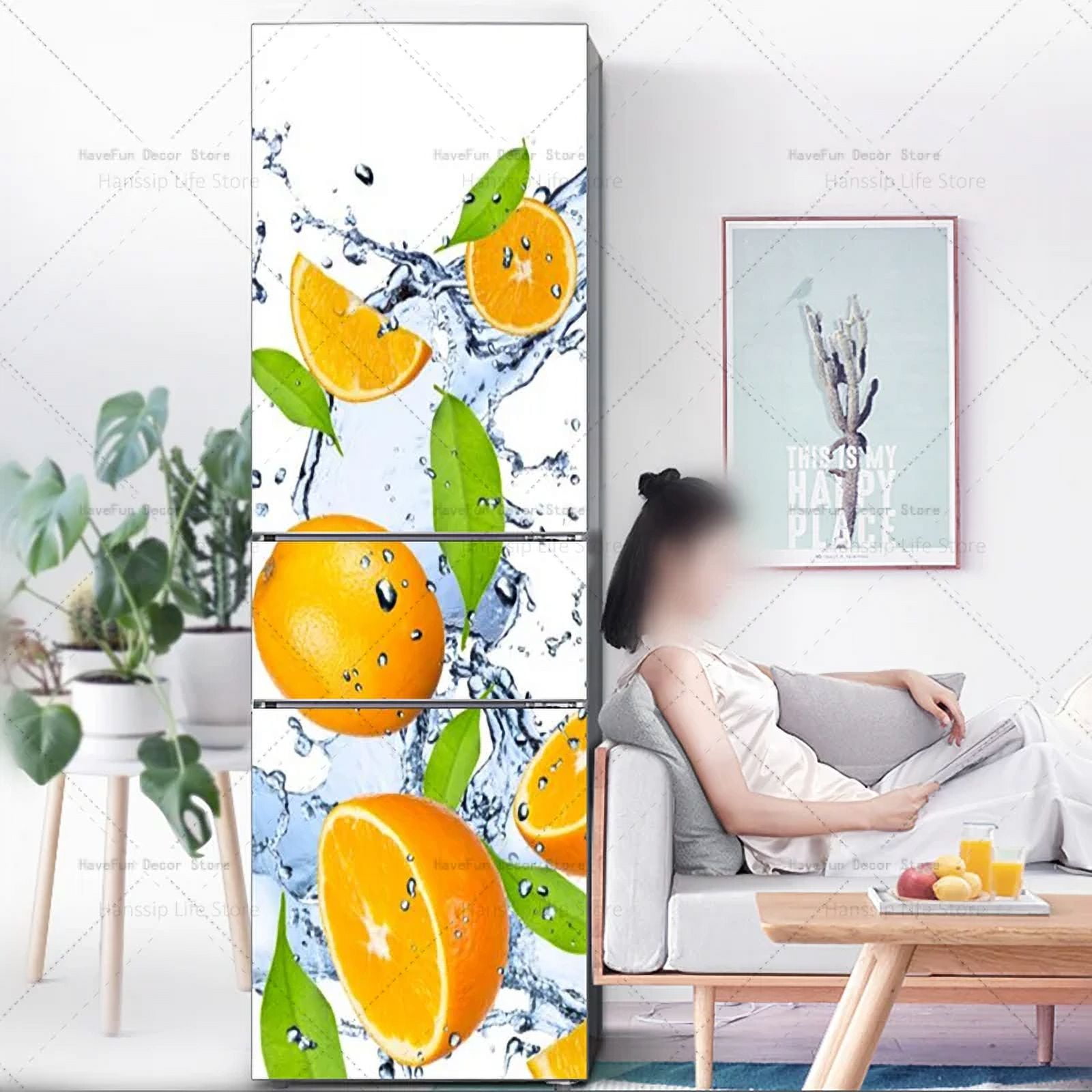 Delicious Fruit Stickable Door Stickers 3D Stereoscopic Waterproof ...