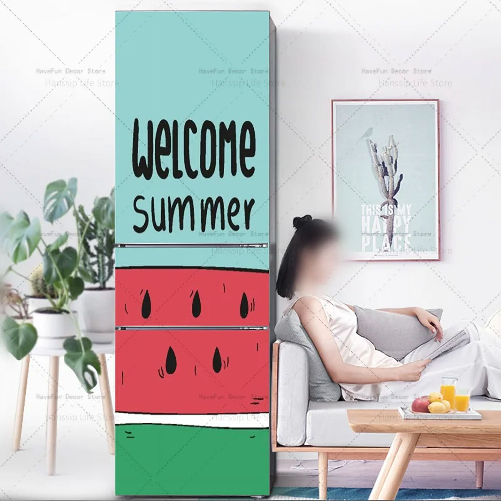 Delicious Fruit Stickable Door Stickers 3D Stereoscopic Waterproof ...