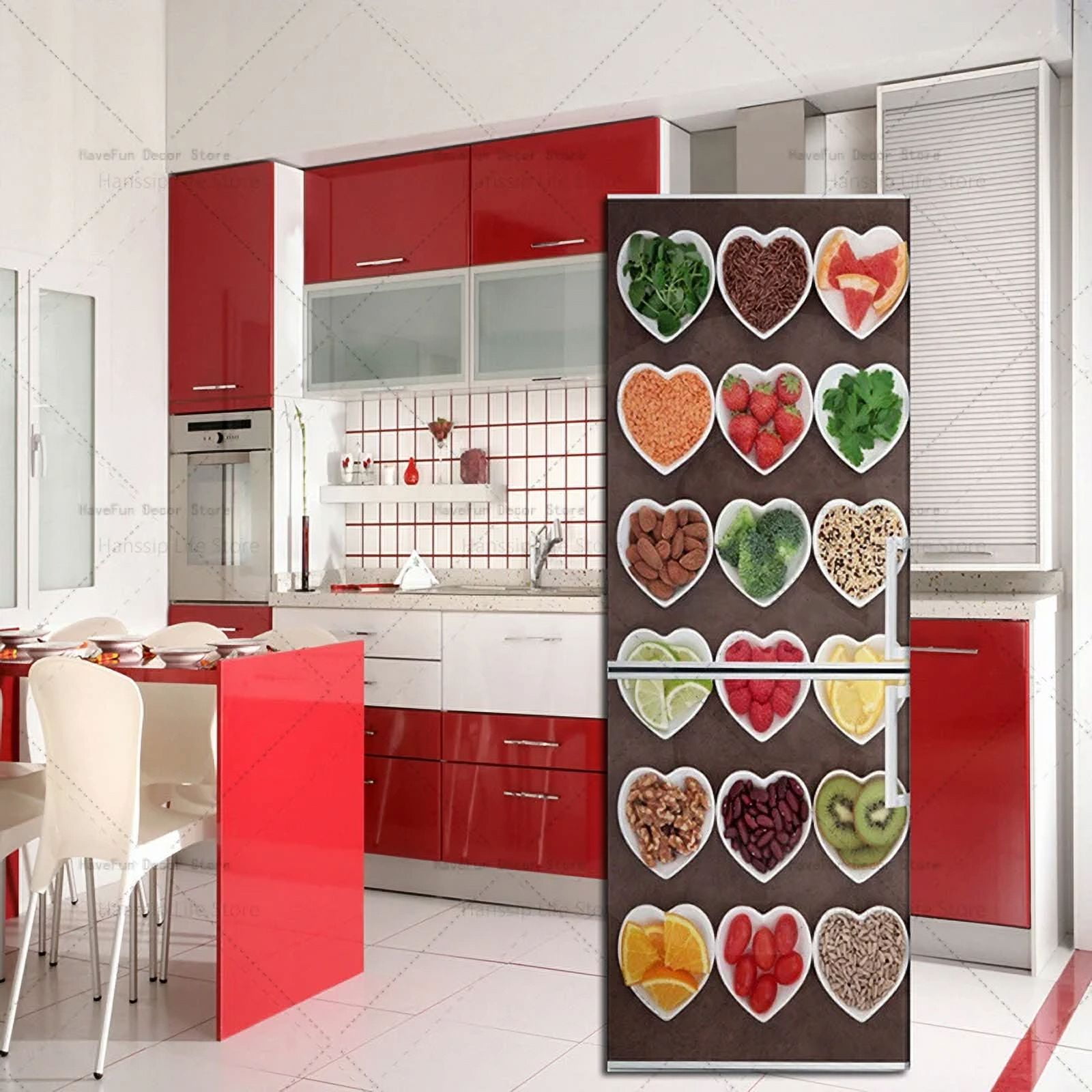 Delicious Fruit Stickable Door Stickers 3D Stereoscopic Waterproof ...