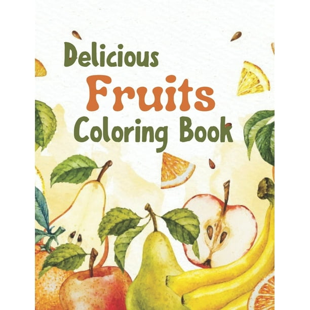 coloring book fruits