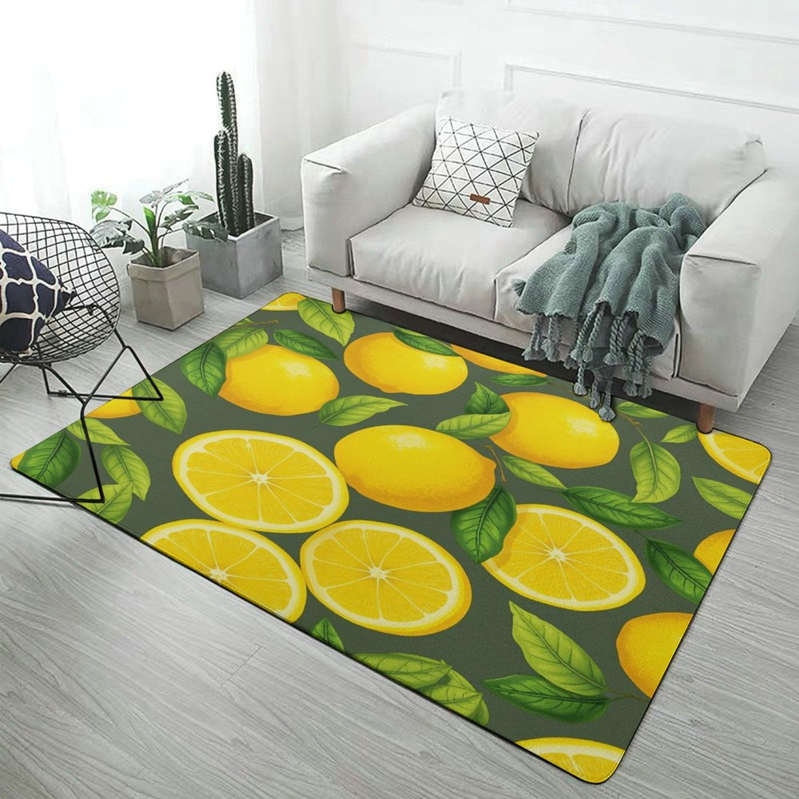 Delicious Lemon Carpet for Living Room Luxury Home Rations Coffee Table ...
