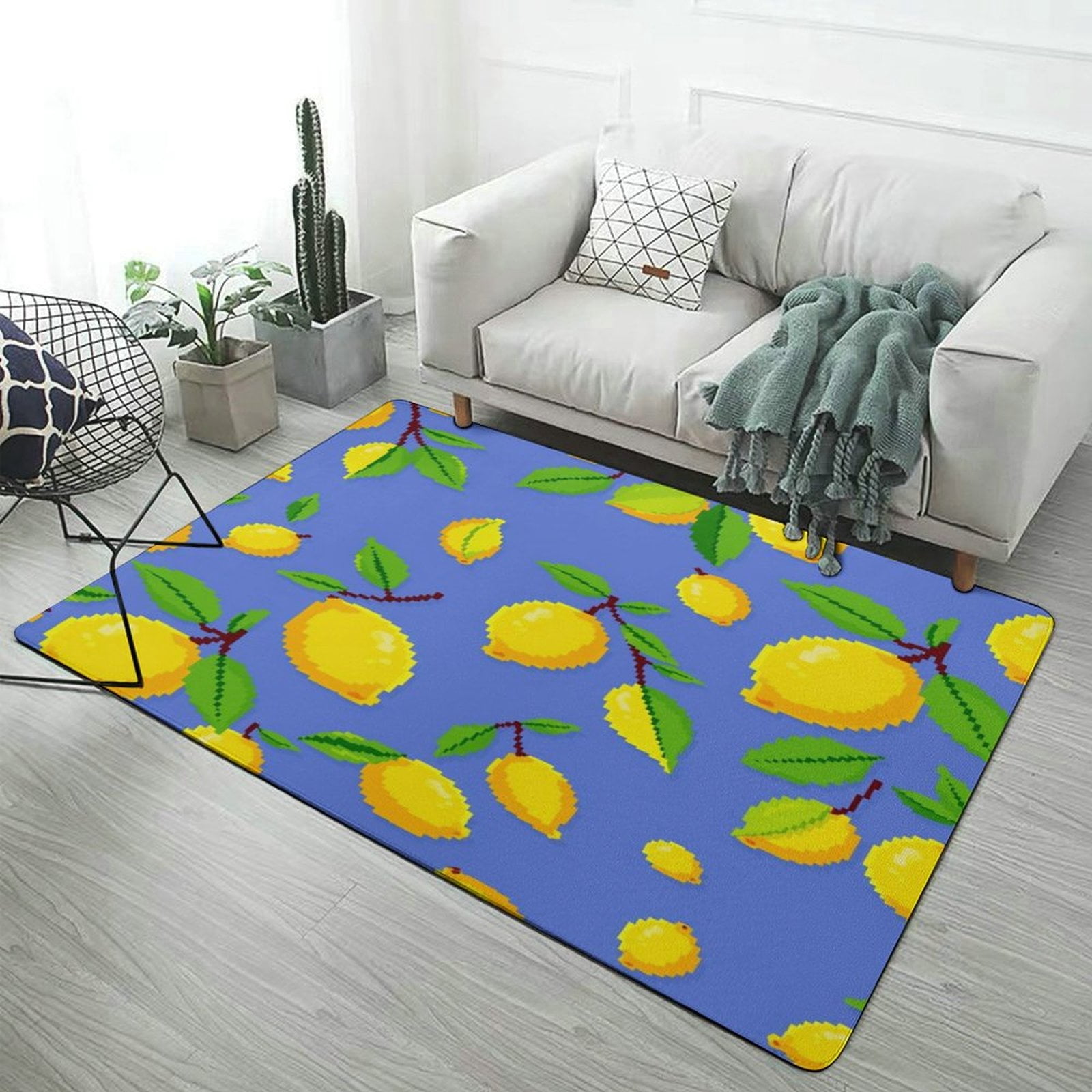 Delicious Lemon Carpet for Living Room Luxury Home Rations Coffee Table ...