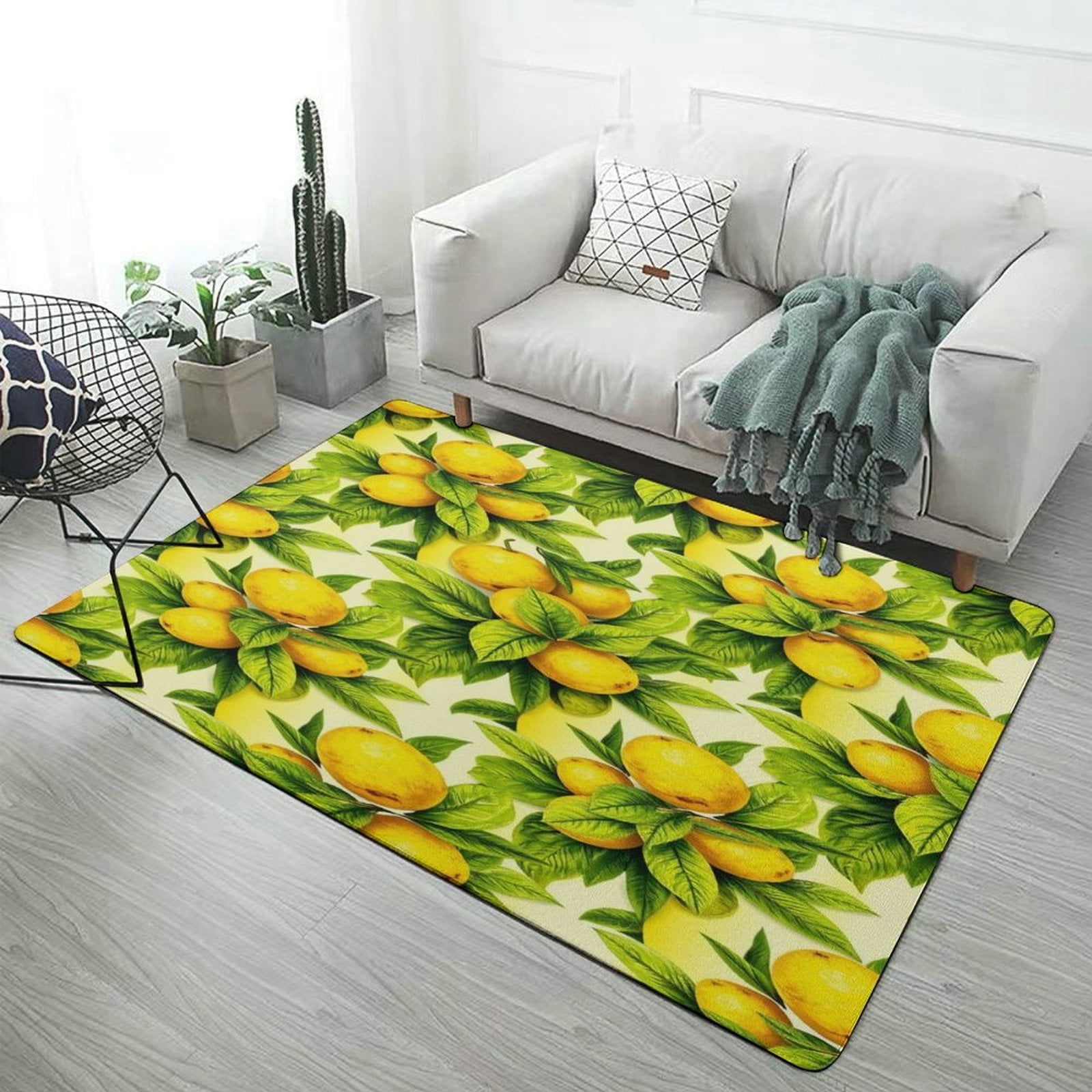 Delicious Lemon Carpet for Living Room Luxury Home Rations Sofa Coffee Table Large Area Rugs ...