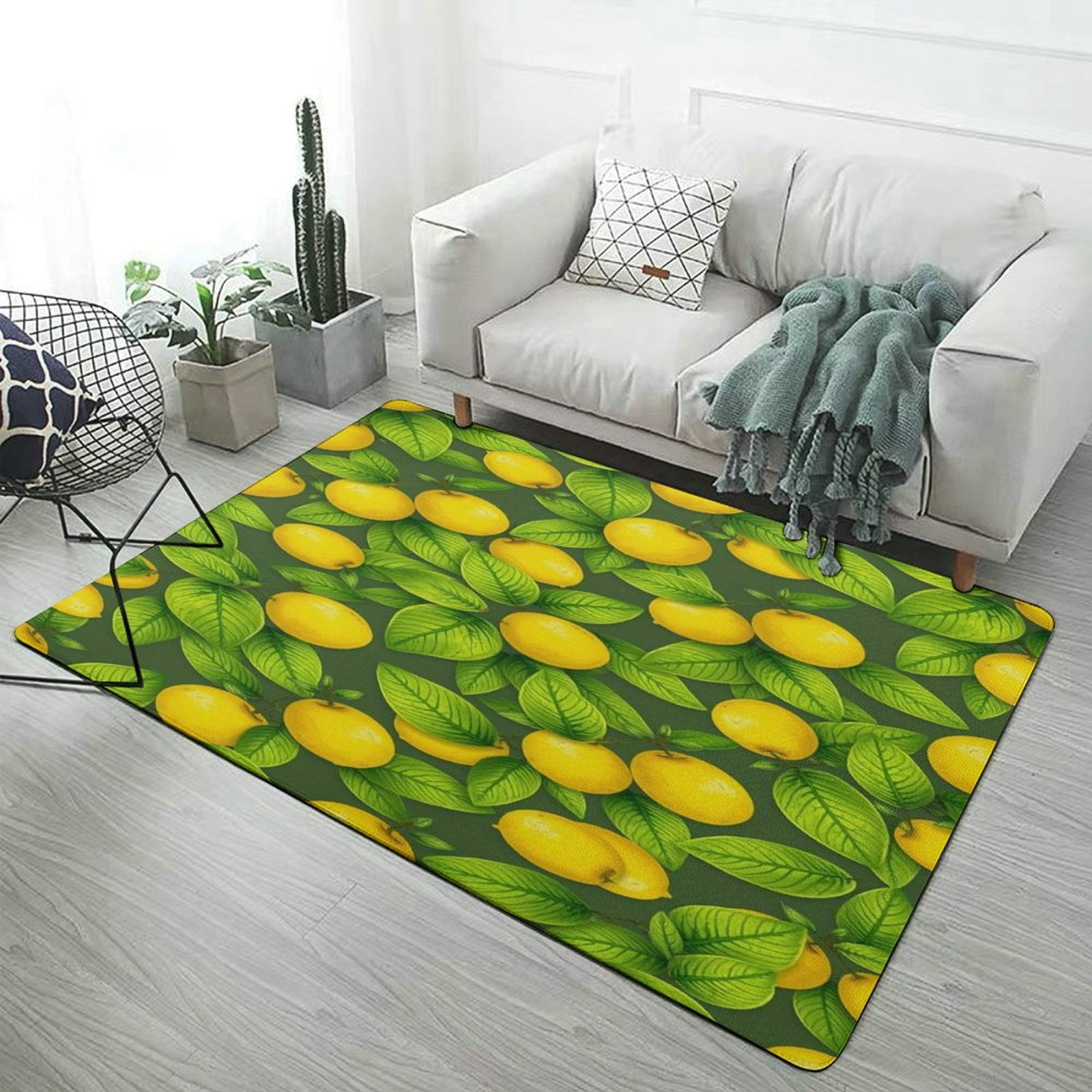 Delicious Lemon Carpet for Living Room Luxury Home Rations Sofa Coffee Table Large Area Rugs ...