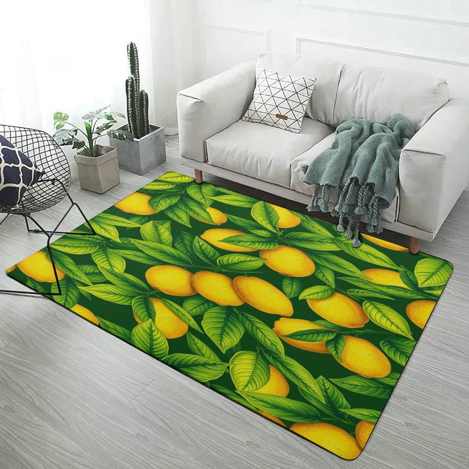 Delicious Lemon Carpet for Living Room Luxury Home Rations Sofa Coffee ...
