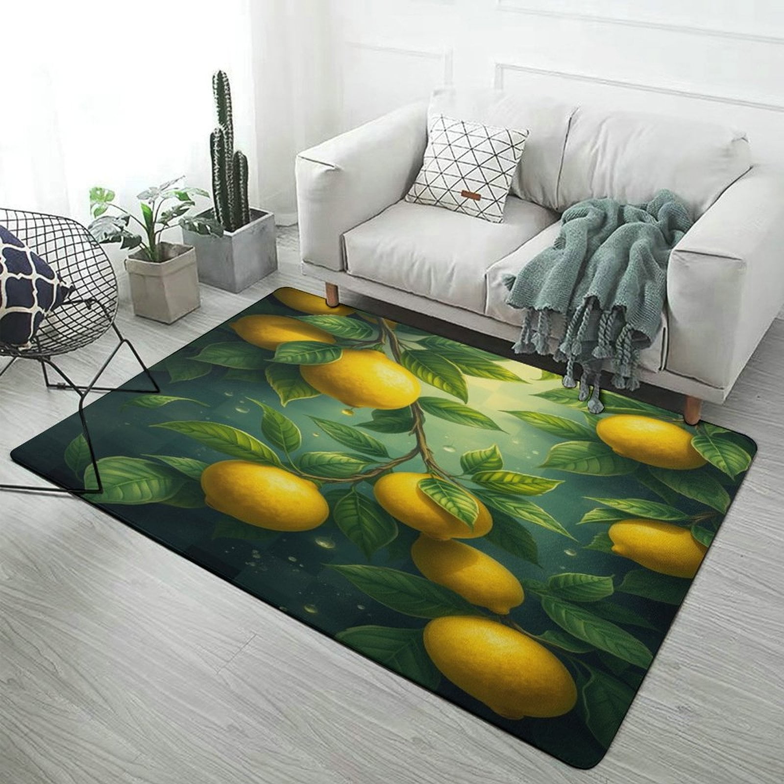 Delicious Lemon Carpet for Living Room Luxury Home Rations Sofa Coffee ...