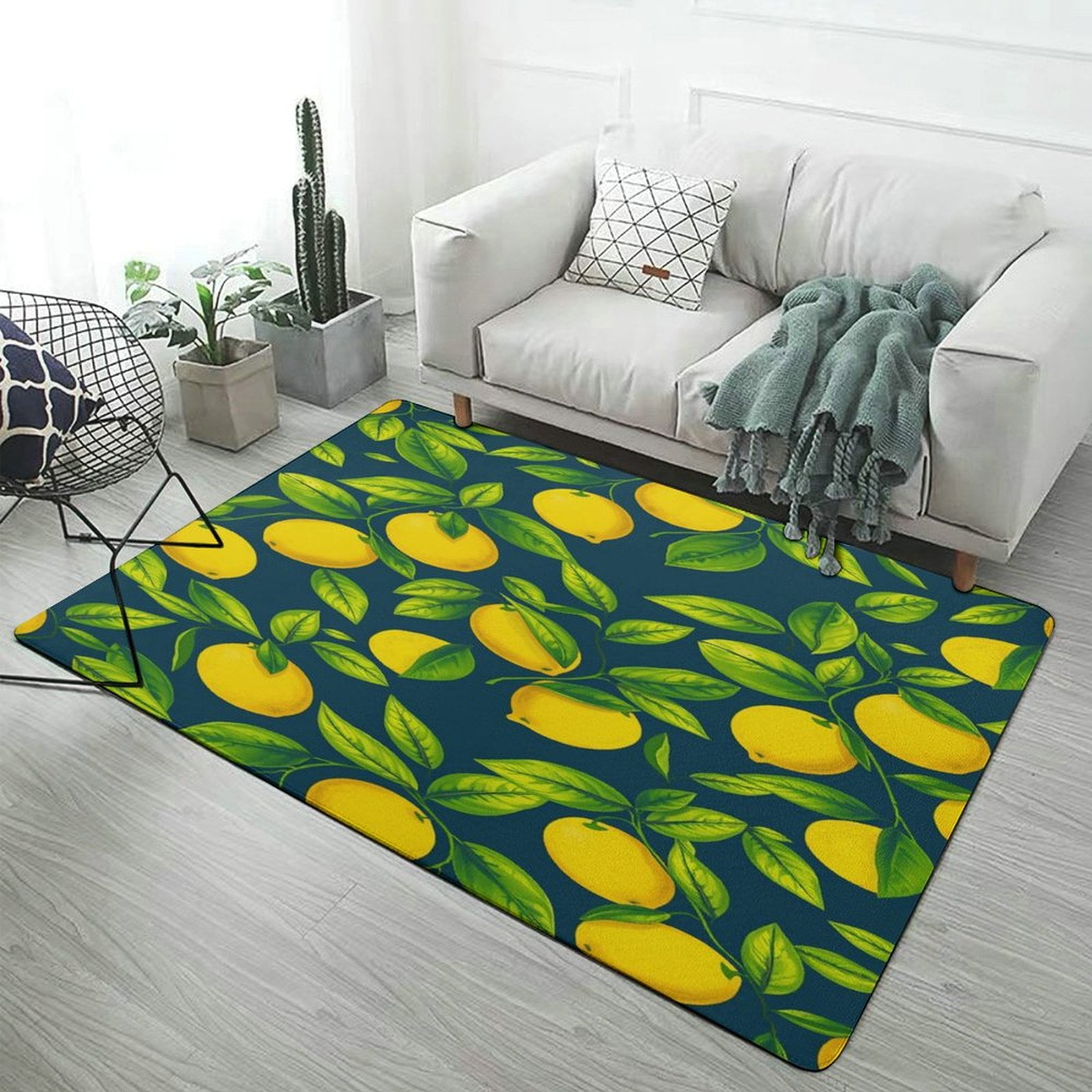 Delicious Lemon Carpet for Living Room Luxury Home Rations Sofa Coffee ...