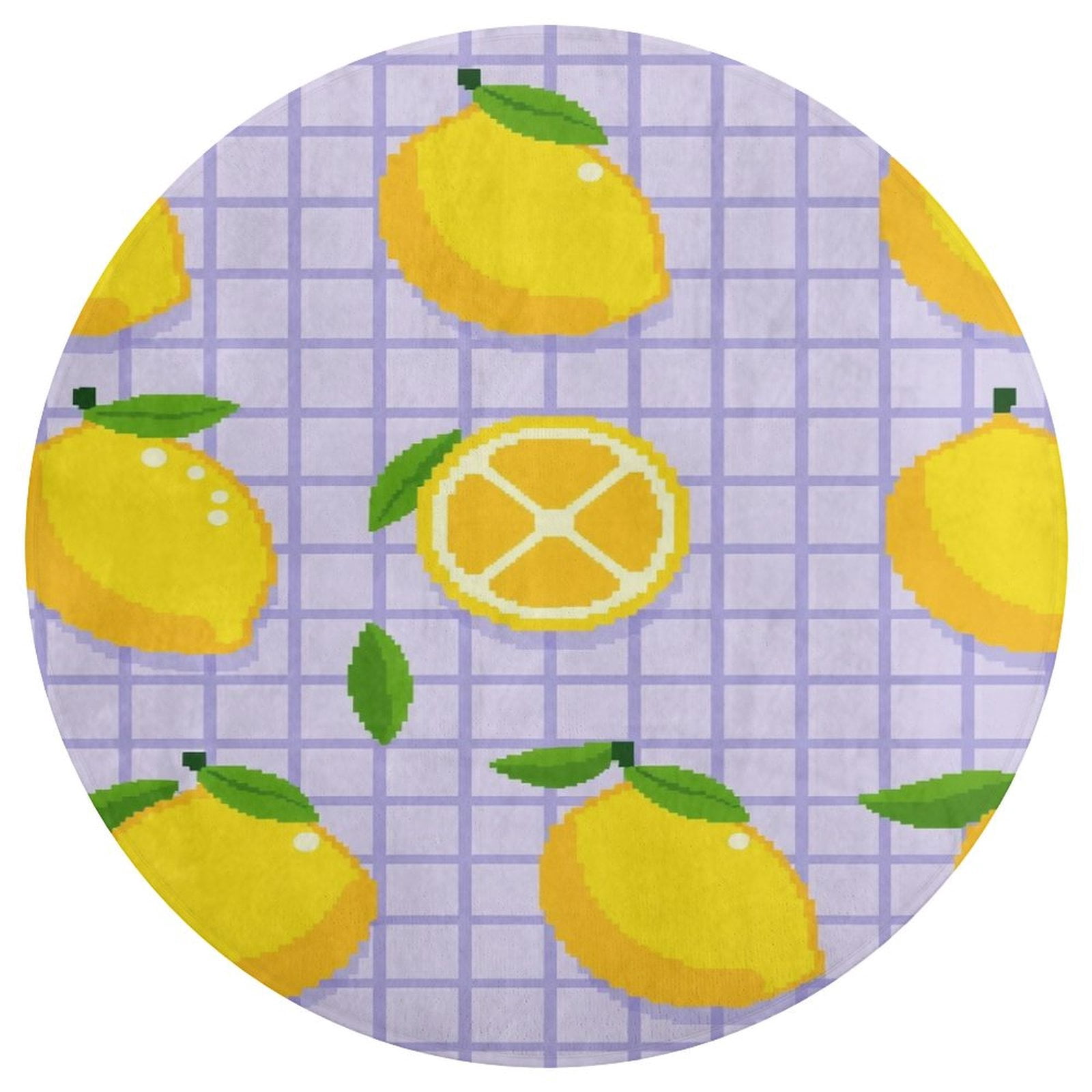 Delicious Lemon Circular Carpet Floor Mat Living Room Sofa Room Bed Rug ...