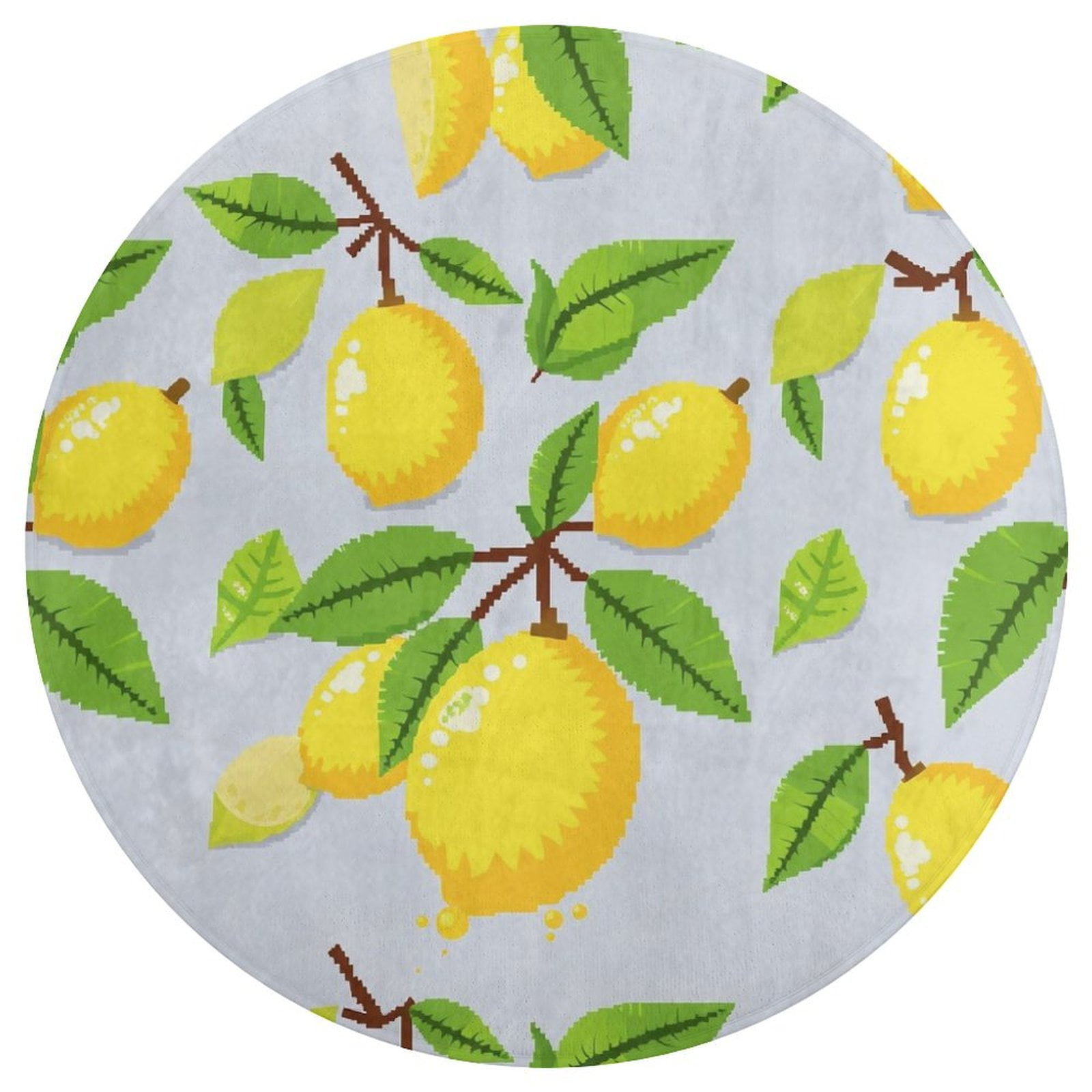 Delicious Lemon Circular Carpet Floor Mat Living Room Sofa Room Bed Rug ...
