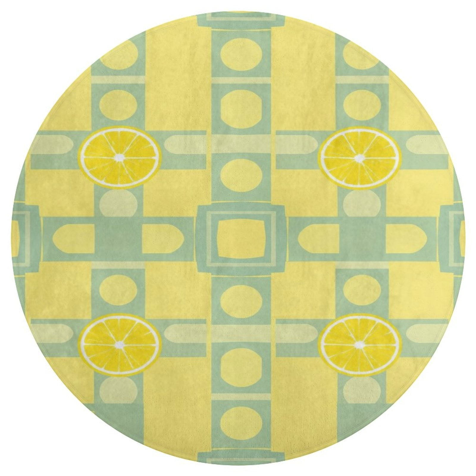 Delicious Lemon Circular Carpet Floor Mat Living Room Sofa Room Bed Rug ...