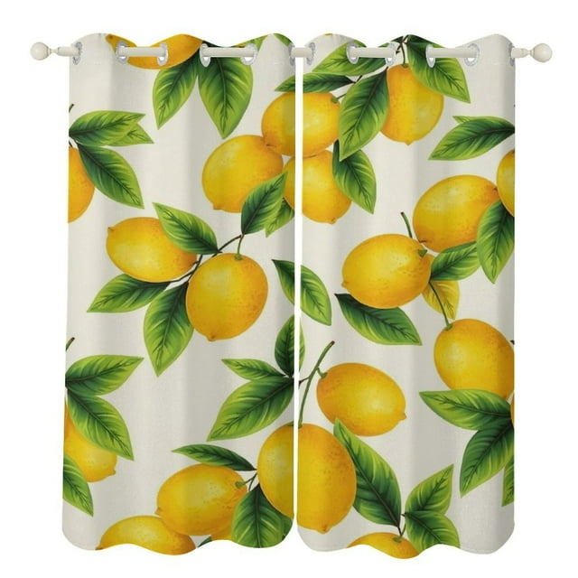 Delicious Lemon Curtain Home Decoration Living Room Curtains Window ...