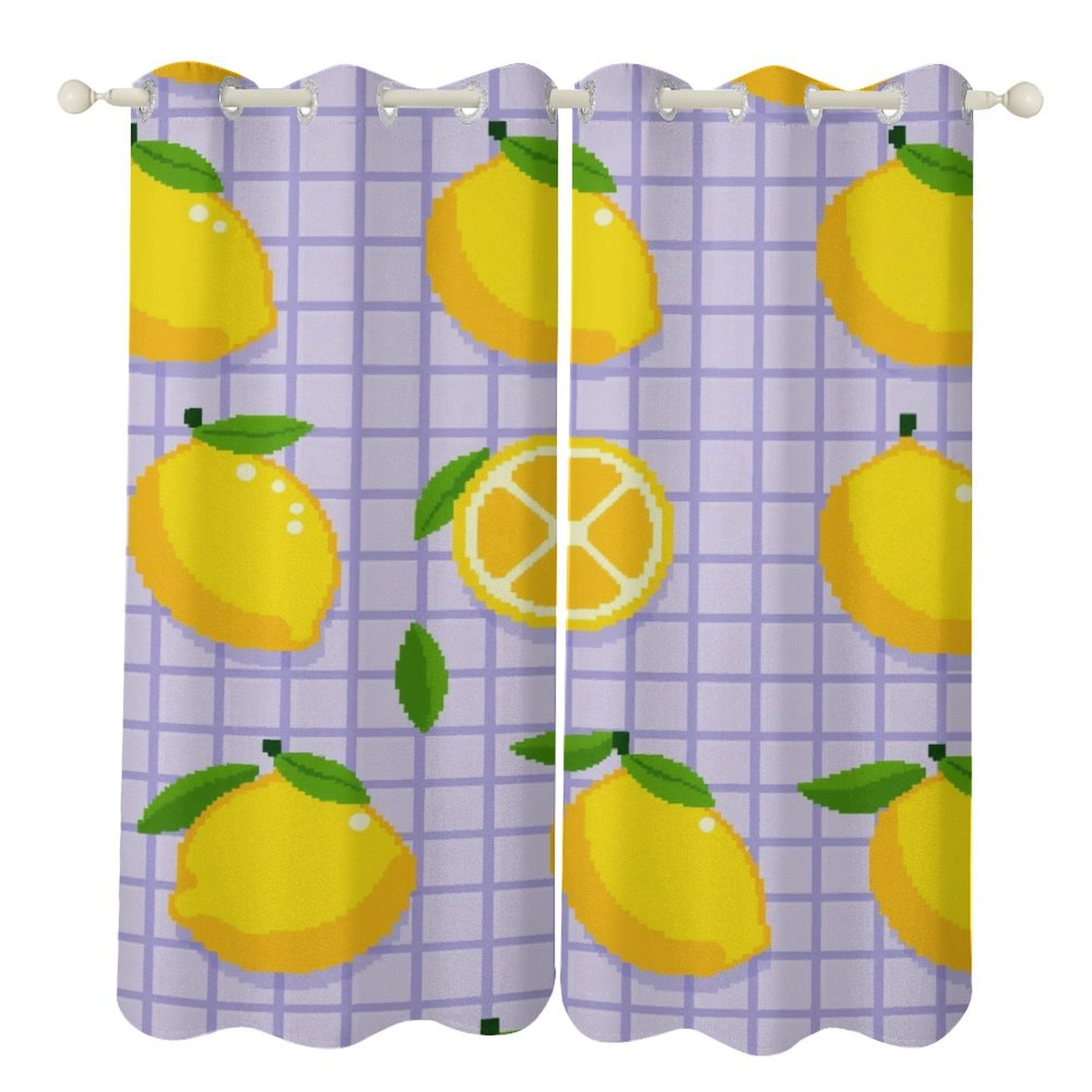 Delicious Lemon Curtains for Bedroom Living Room Drapes Kitchen Room ...