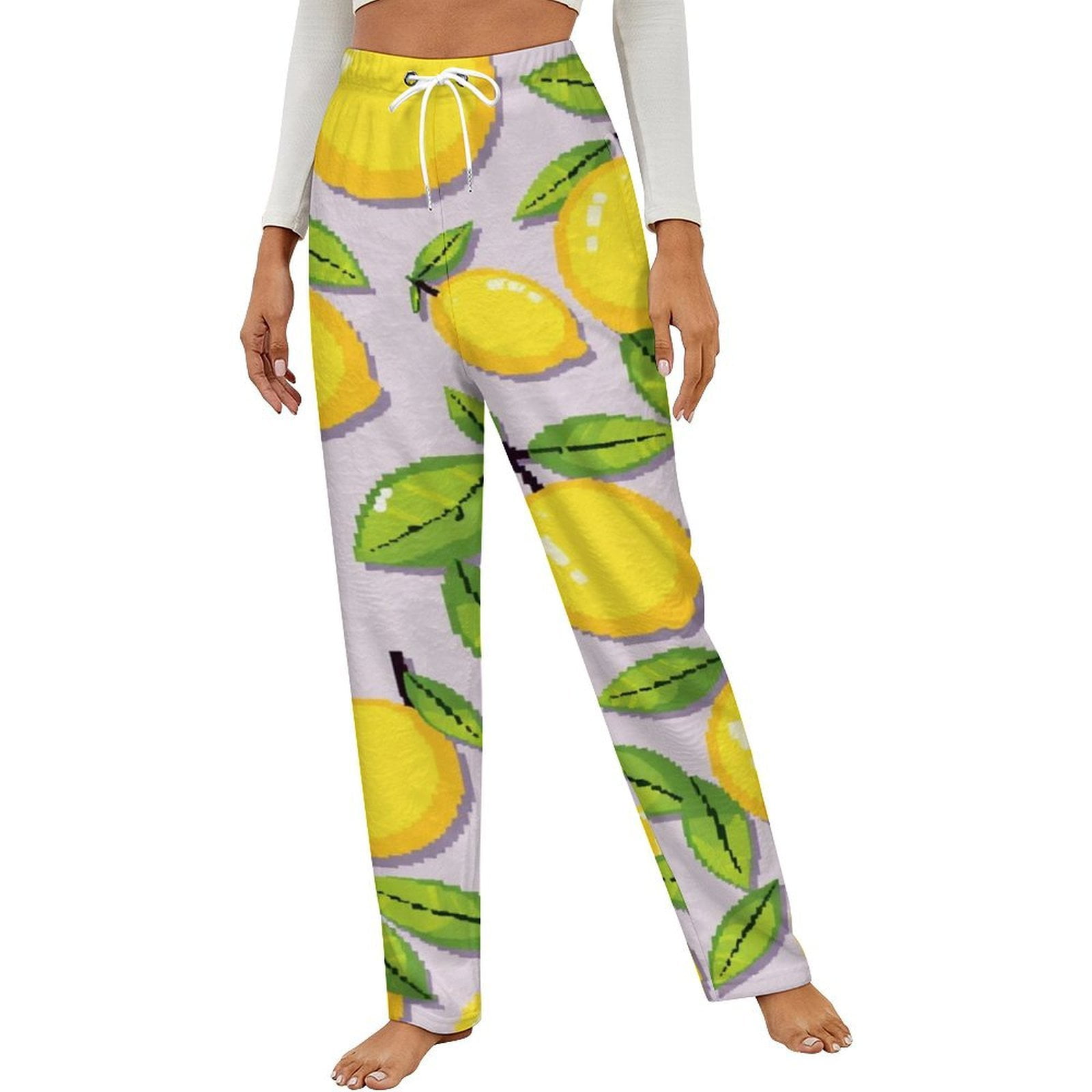 Delicious Lemon Flannel Pajamas Women's Autumn And Winter Plus Velvet ...