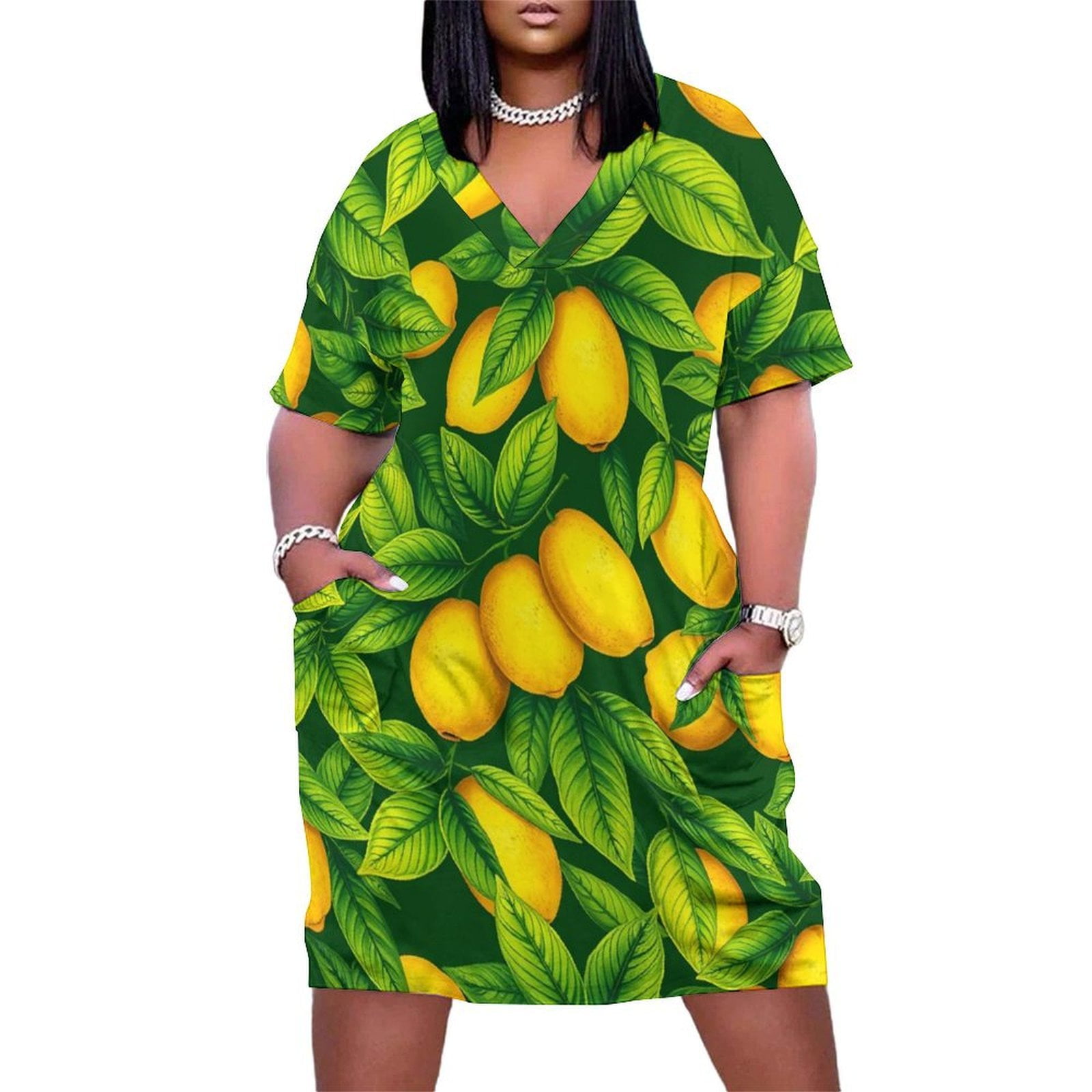 Delicious Lemon Loose Pocket Dress Elegant Women"s Dresses for Wedding Wedding Dresses for Woman ...