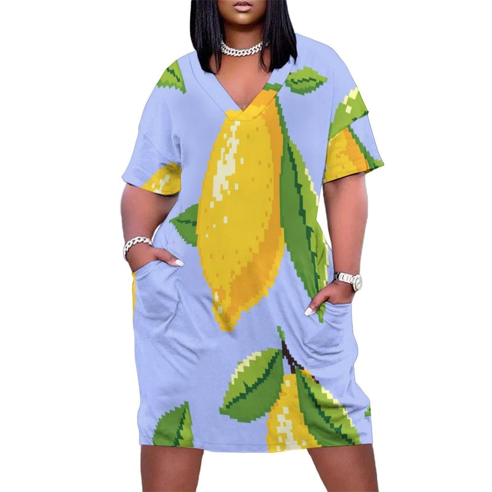 Delicious Lemon Loose Pocket Dress Elegant Women"s Dresses for Wedding Wedding Dresses for Woman ...