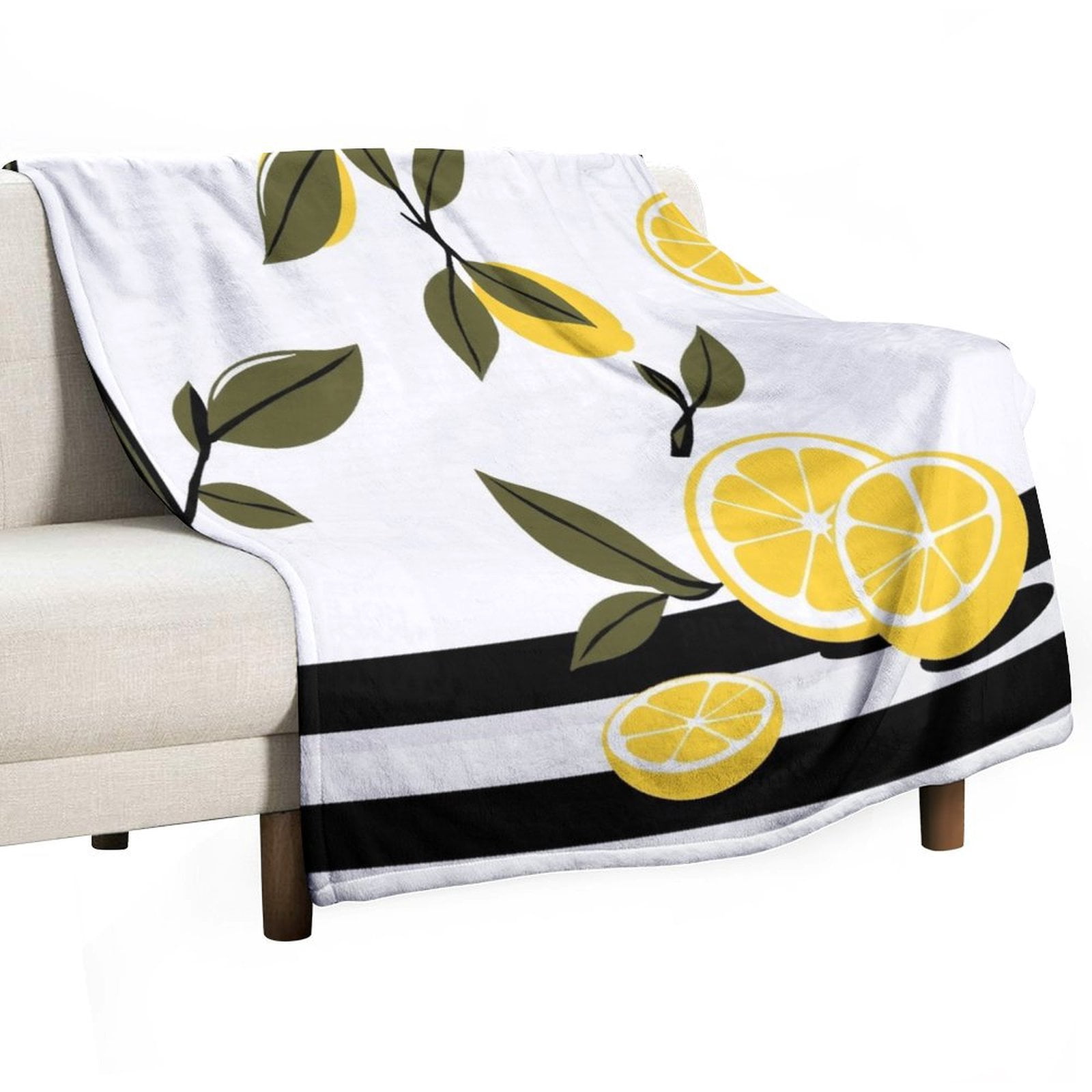 Delicious Lemon Plush Throw Blankets Cartoon Cute Blanket for Bedding ...