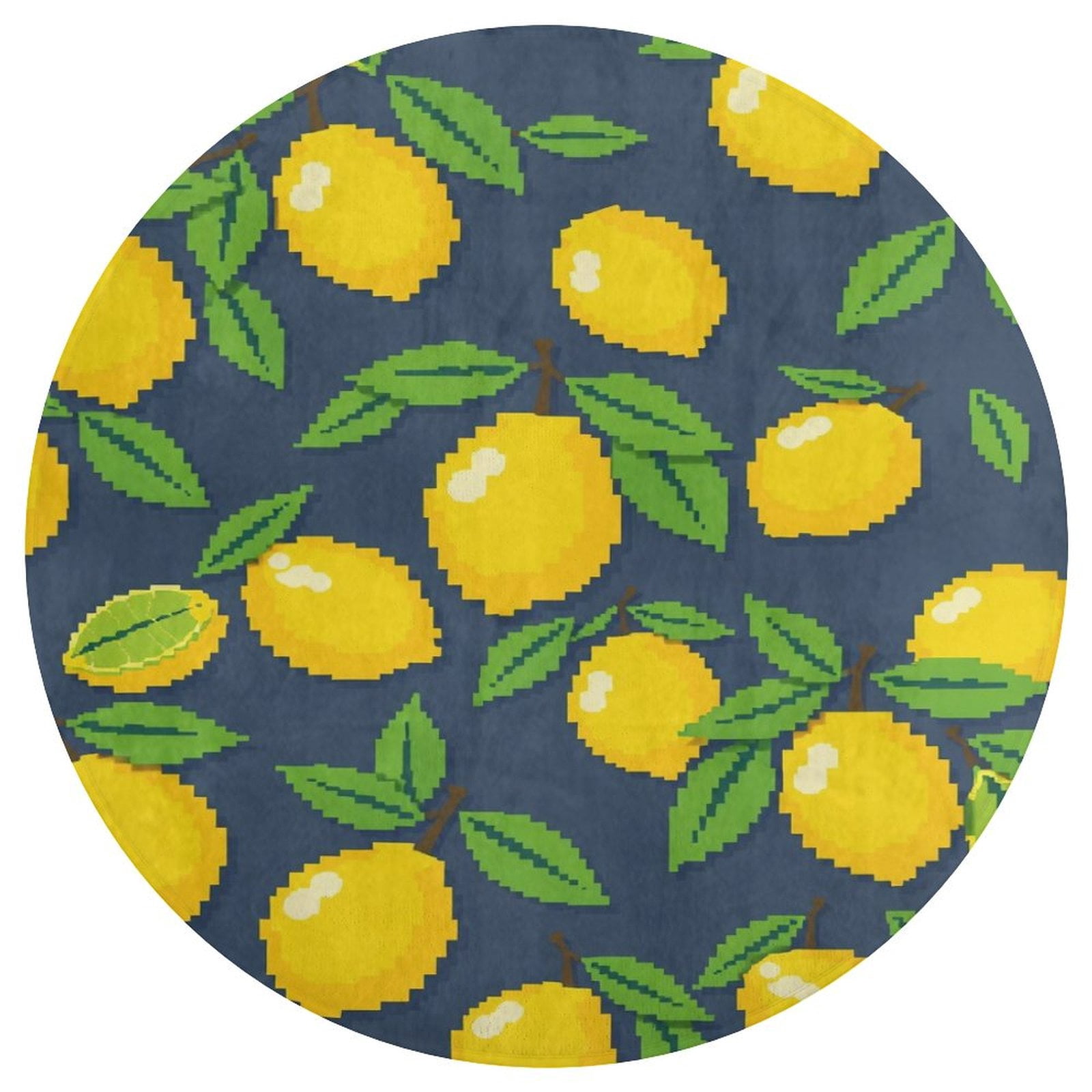 Delicious Lemon Round Area Rug Floor Carpets Washable Indoor Floor Area ...