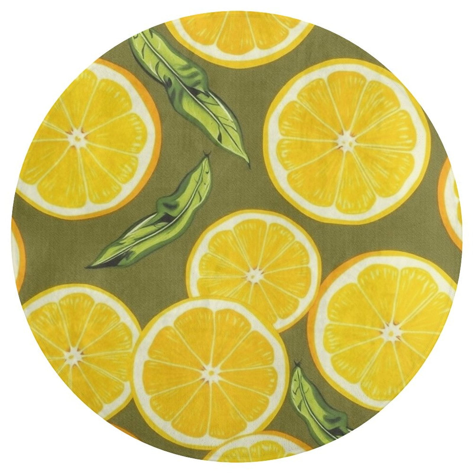 Delicious Lemon Round Carpet Living Room Carpet Modern And Stylish ...