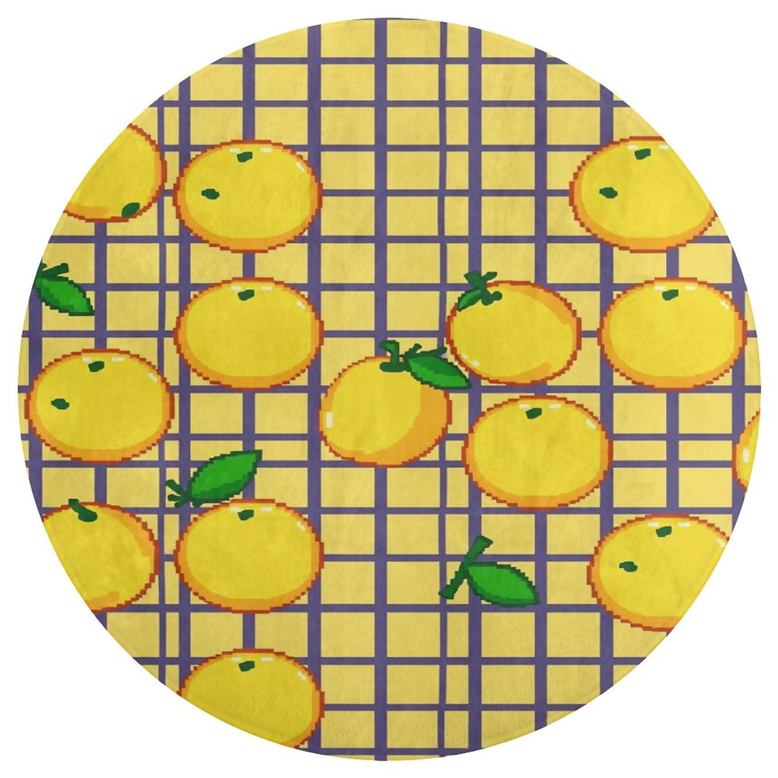 Delicious Lemon Round Carpet Living Room Carpet Modern And Stylish ...