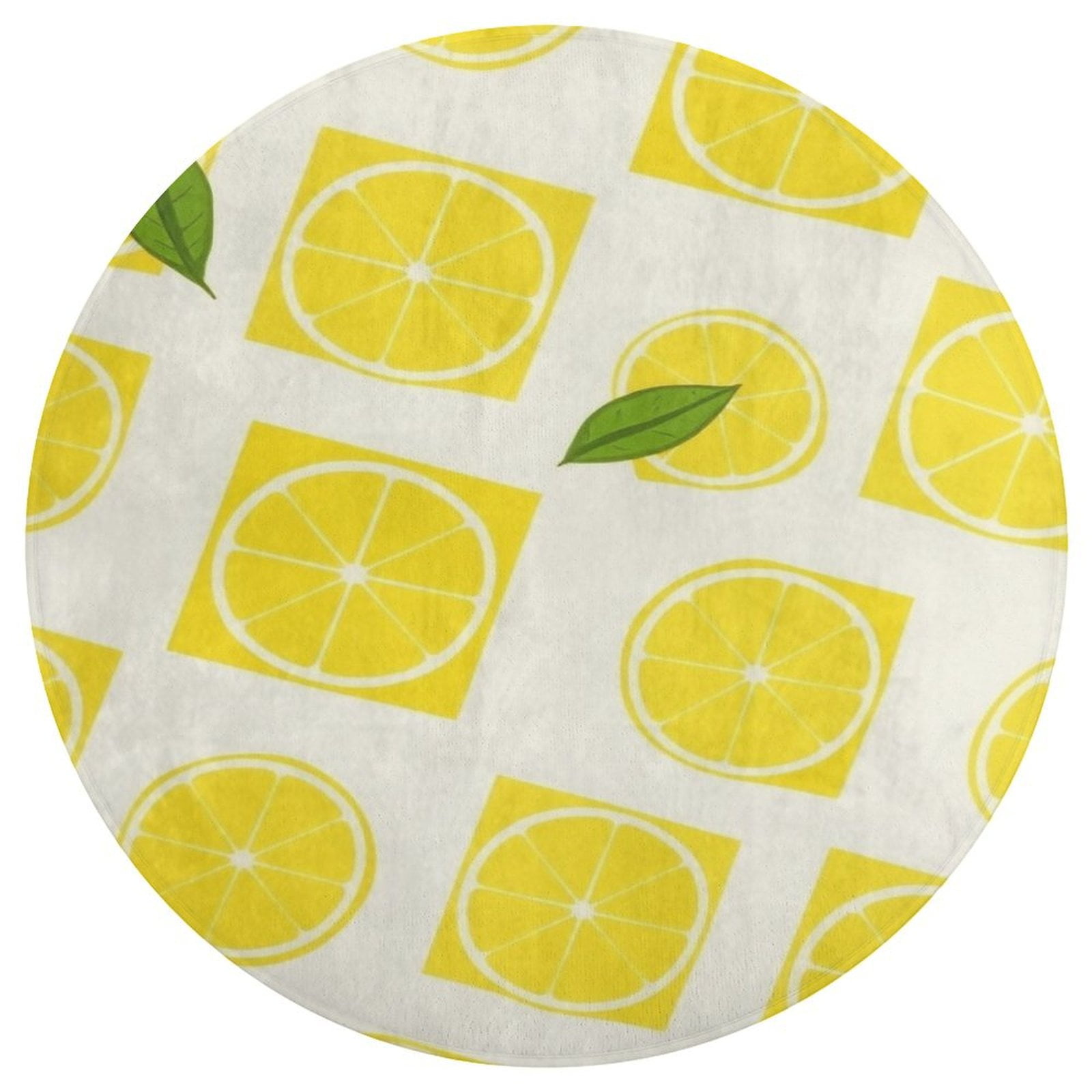 Delicious Lemon Round Carpet Living Room Carpet Modern And Stylish ...