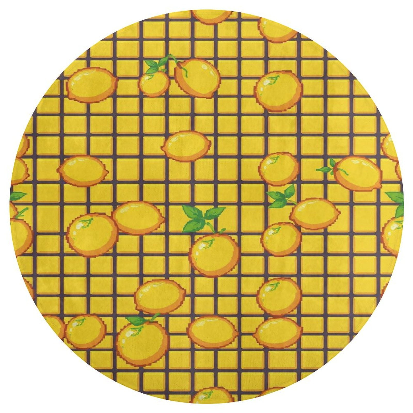 Delicious Lemon Round Carpet Living Room Carpet Modern And Stylish ...