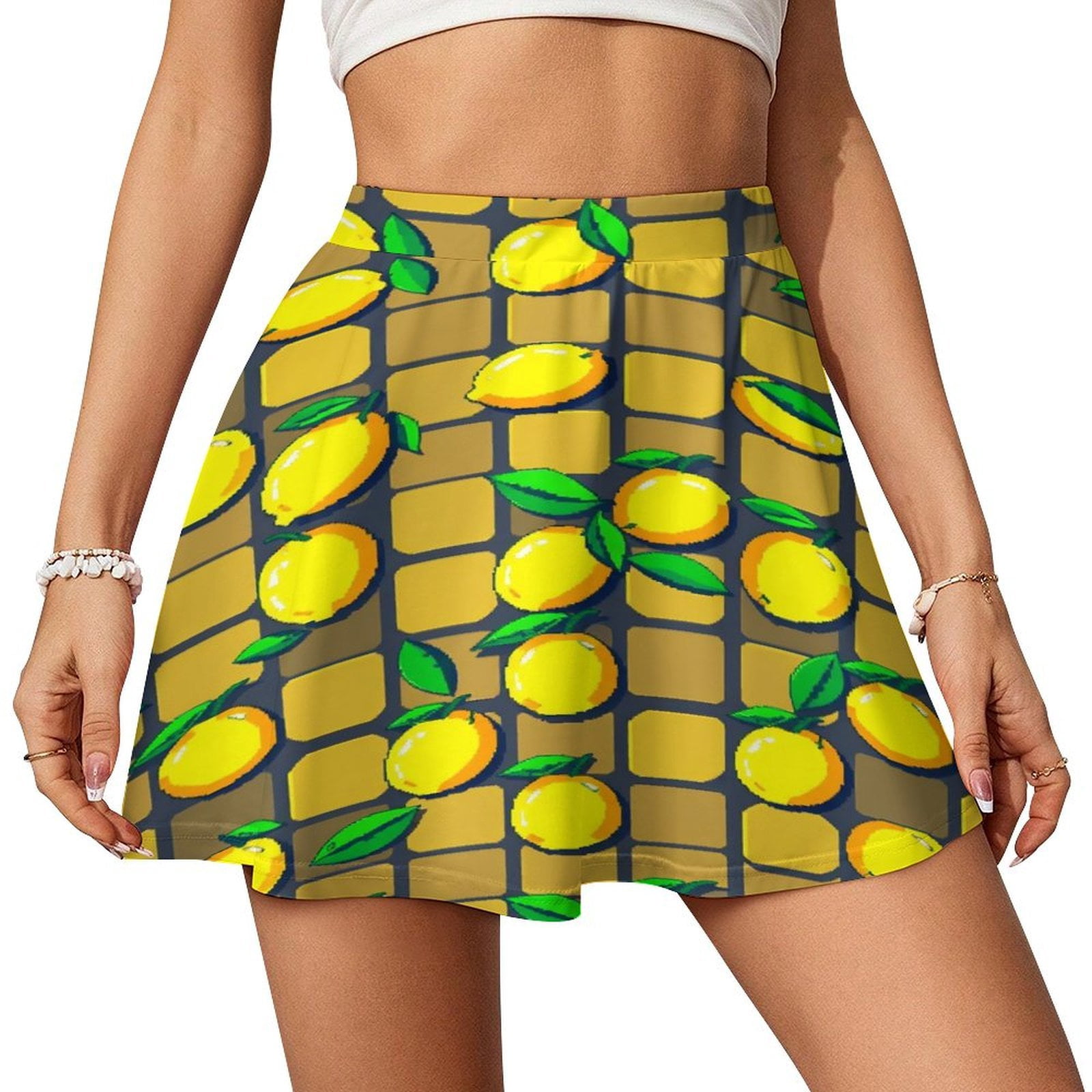 Delicious Lemon Skating Skirt Short Skirt Womens Trendy Mini Skirt ...