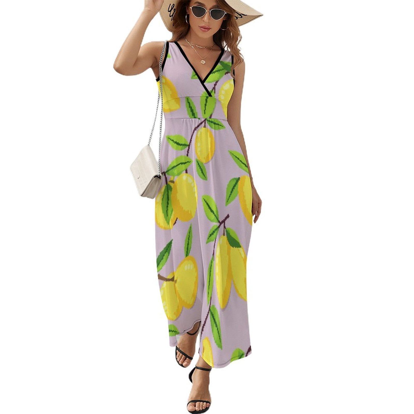 Delicious Lemon Sleeveless Dress for Women Birthday Clothing Suit ...
