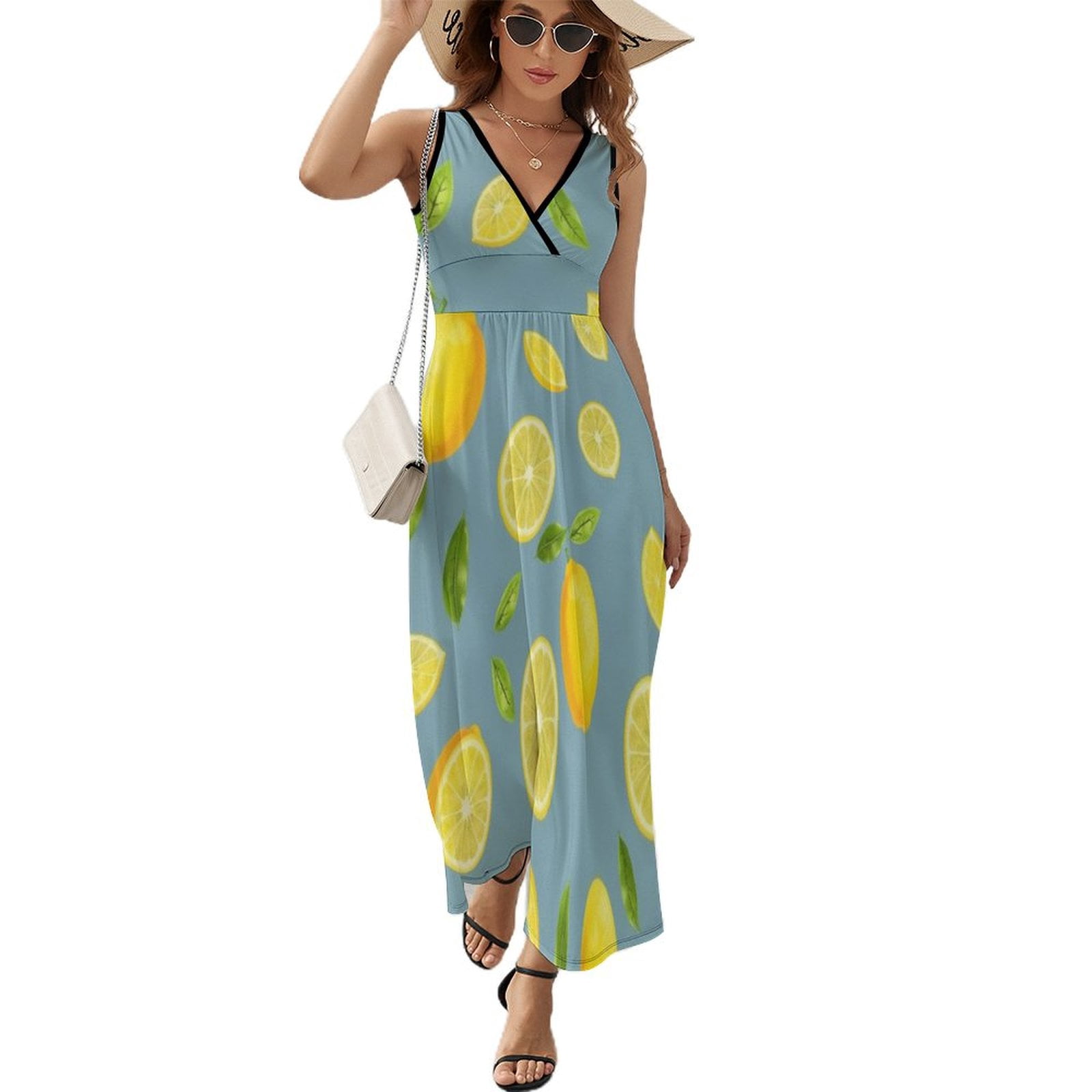 Delicious Lemon Sleeveless Dress for Women Birthday Clothing Suit ...