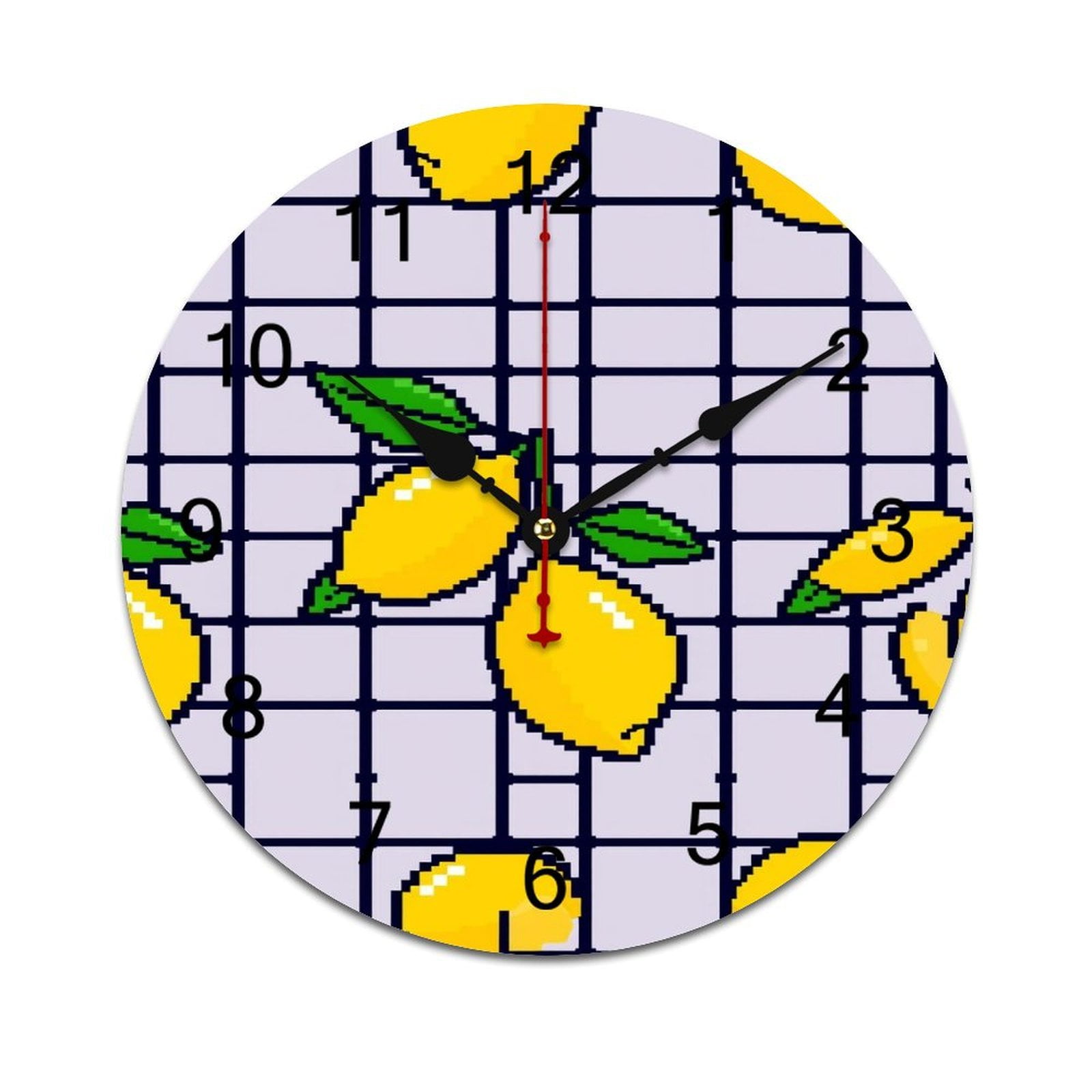 Delicious Lemon Time Decorative Wall Clocks Round Large Wall Watch ...
