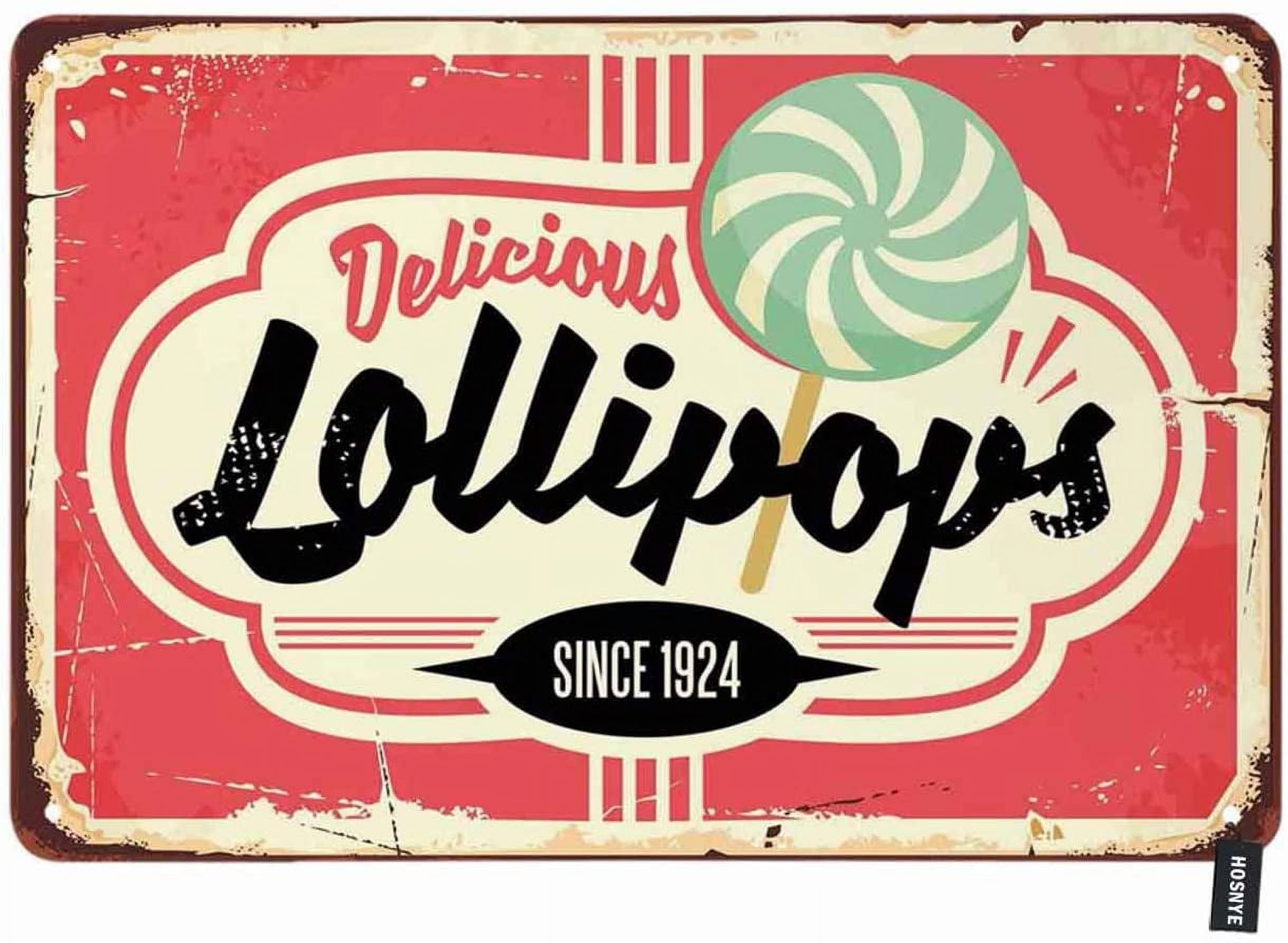 Delicious Lollipops Shop Tin Sign Candy Store Sweets and Candies ...