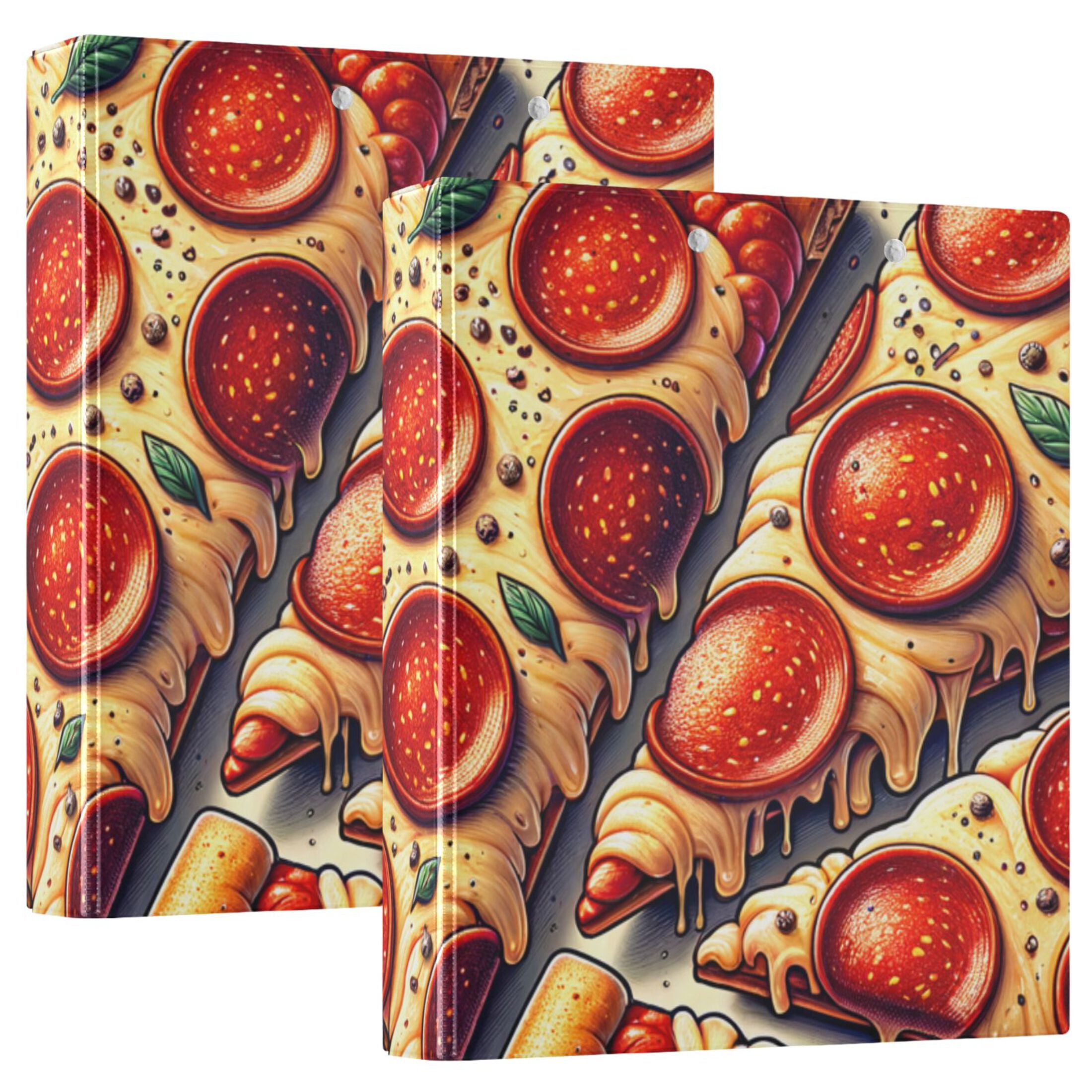 Delicious Original Pepperoni Pizza 3 Ring Binders 1.5 inch Hardcover ...