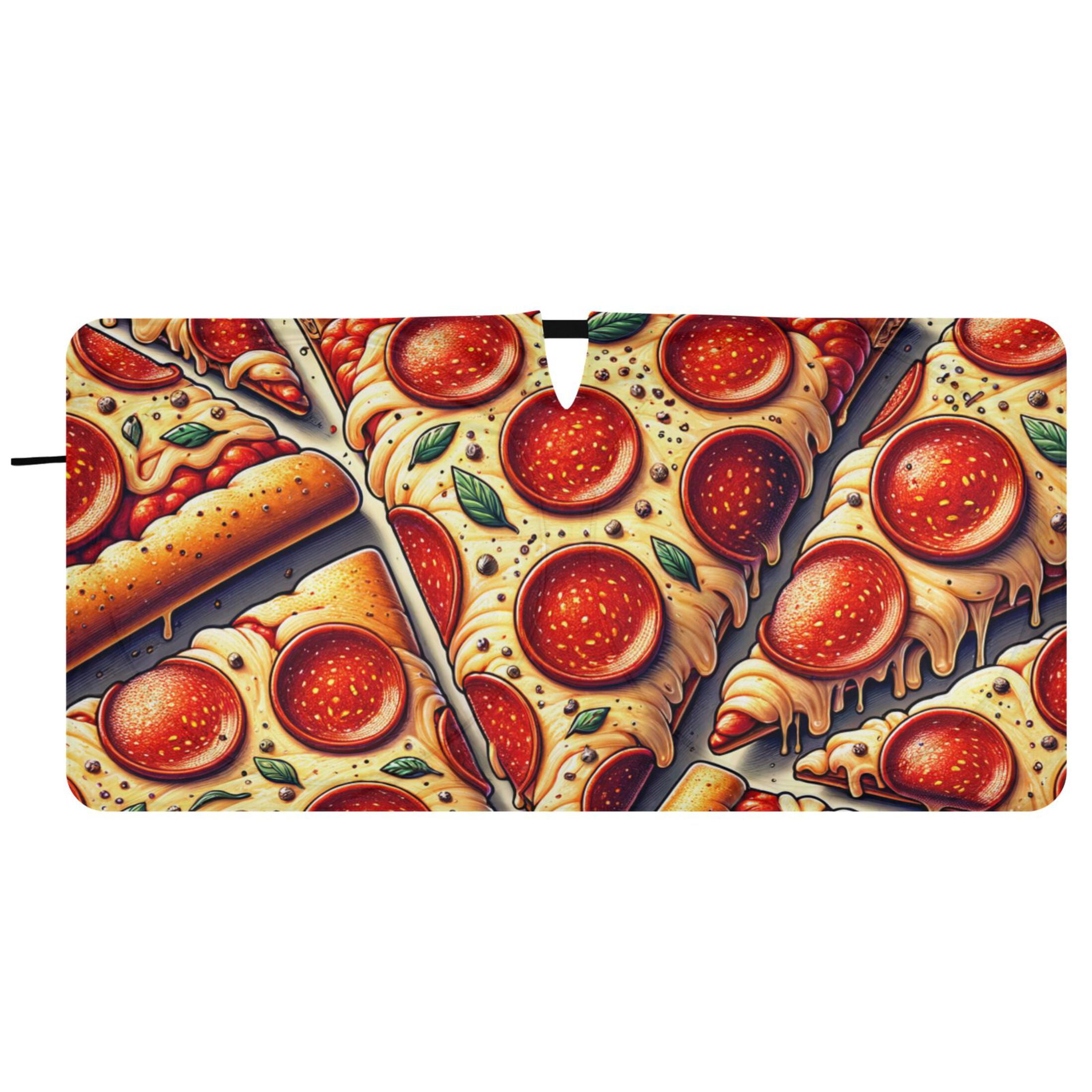 Delicious Original Pepperoni Pizza Car Windshield Sun Shade Foldable ...