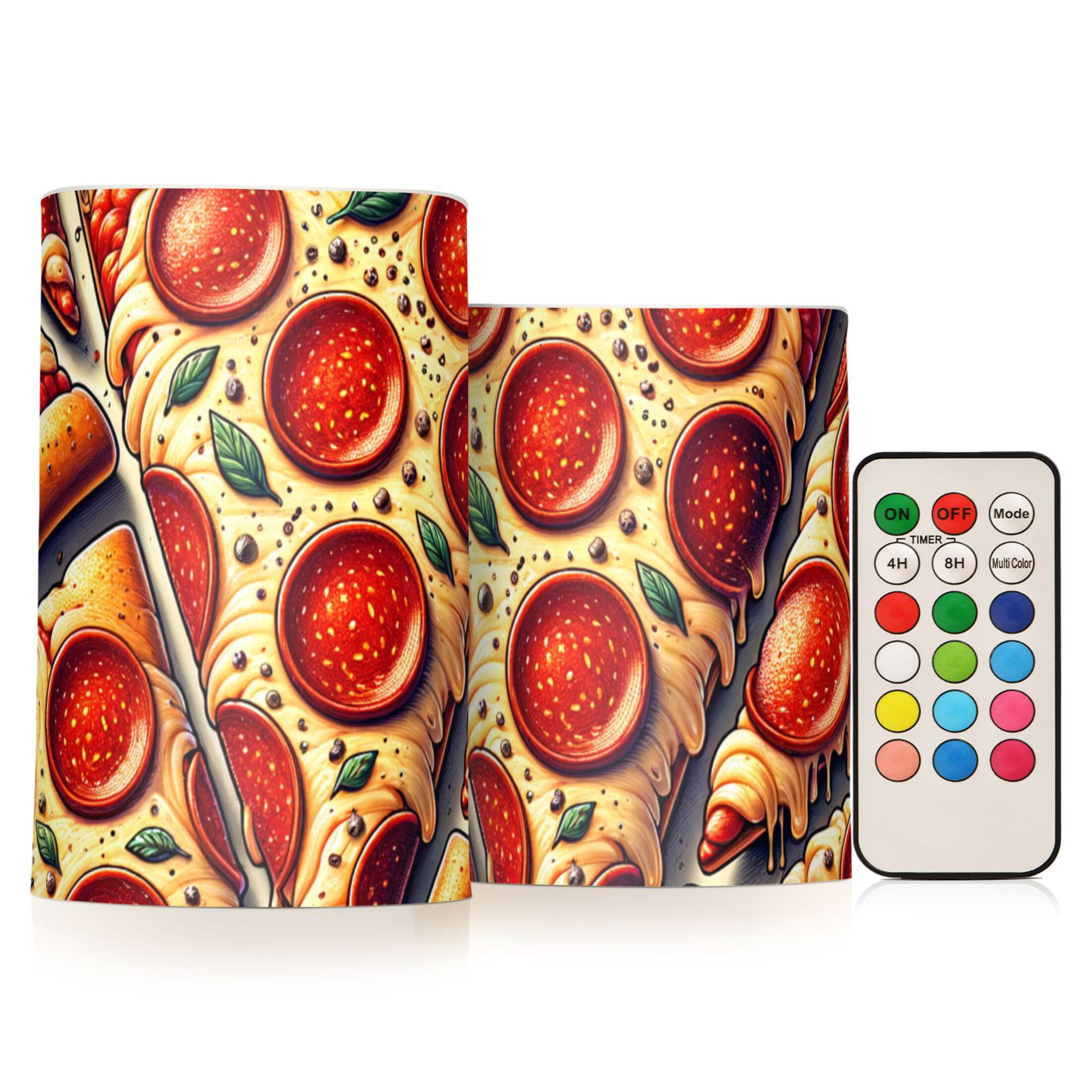 Delicious Original Pepperoni Pizza Flameless Candles LED Lights Battery ...
