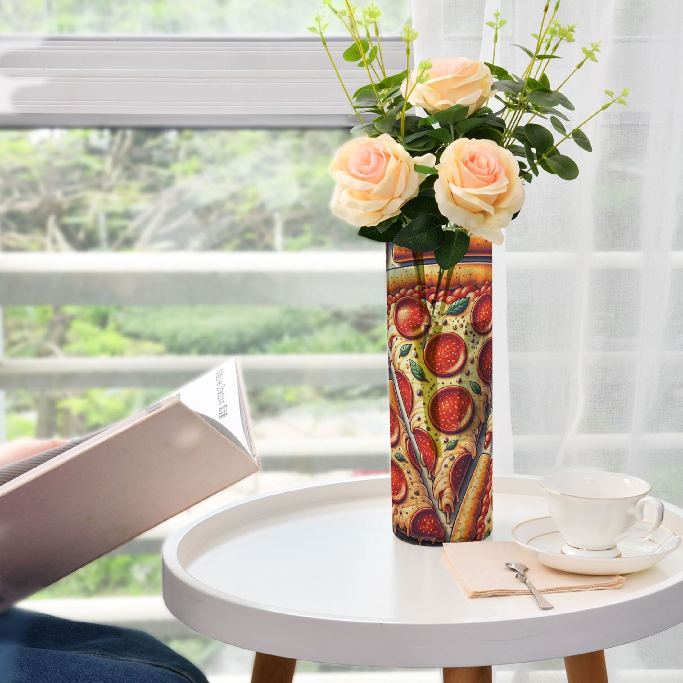 Delicious Original Pepperoni Pizza Flower Vase Decorative Vases for ...