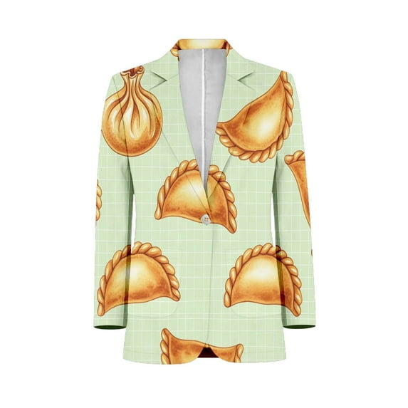 Delicious Pastries Pattern Background Men's Suit Blazer Casual Party ...