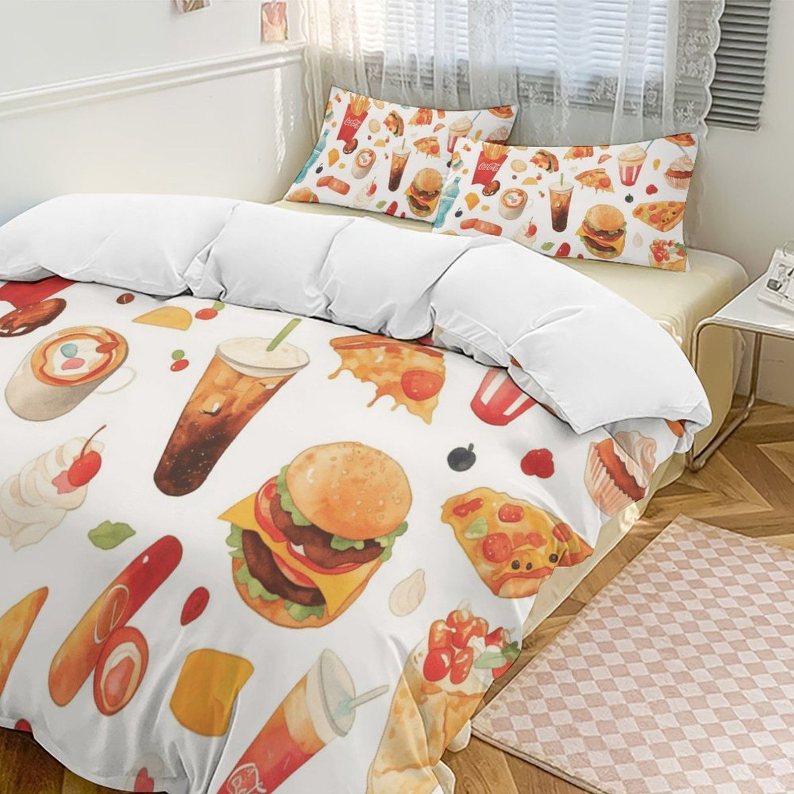 Delicious Pizza Burger 3D Duvet Cover Set Quilt Cover Theme of Kid Boy ...