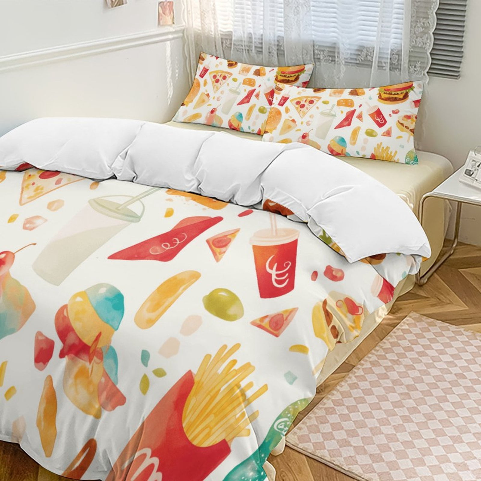 Delicious Pizza Burger 3D Duvet Cover Set Quilt Cover Theme of Kid Boy ...